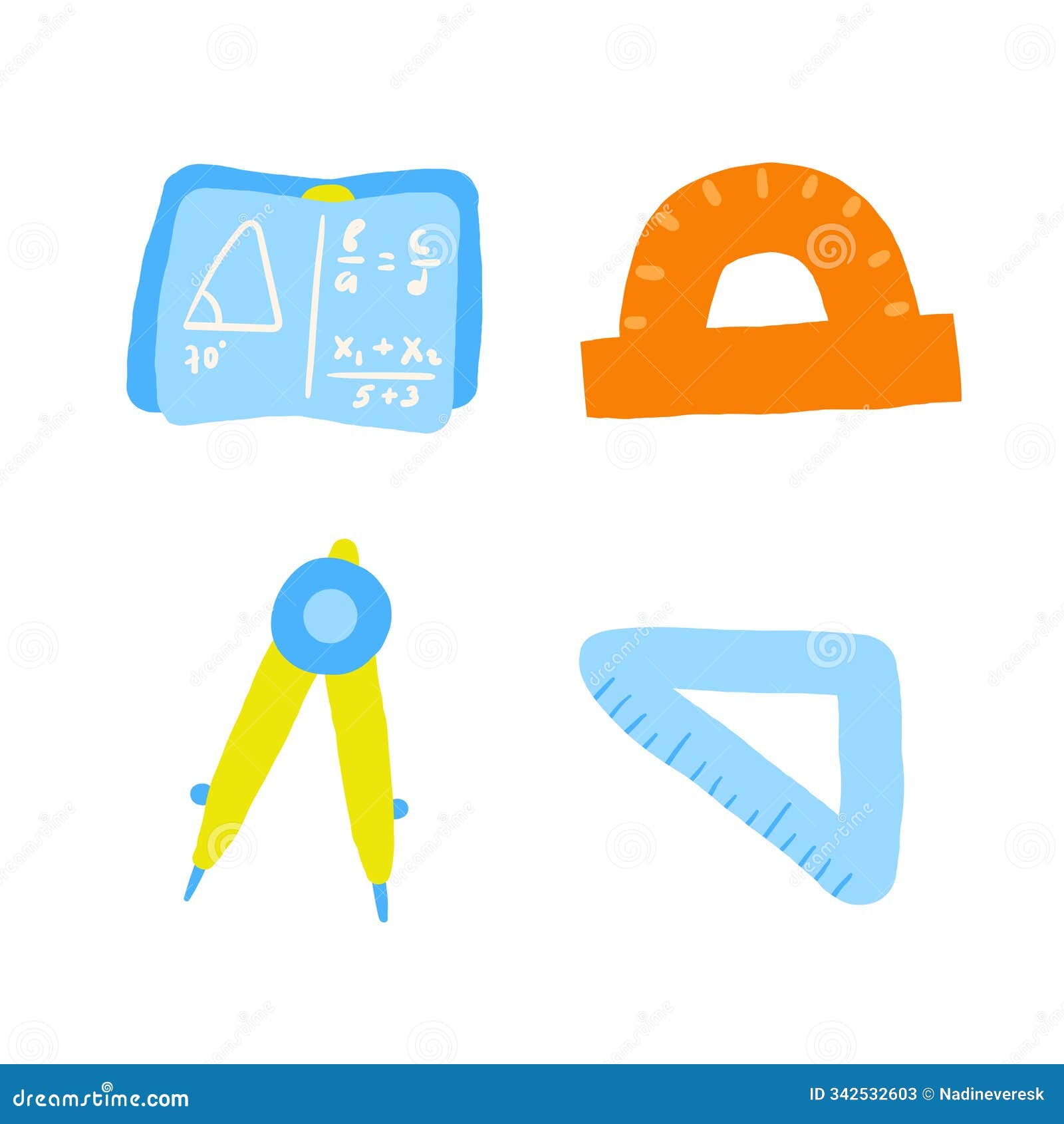 Cute Science Theme Composition, Postcard Stock Illustration ...