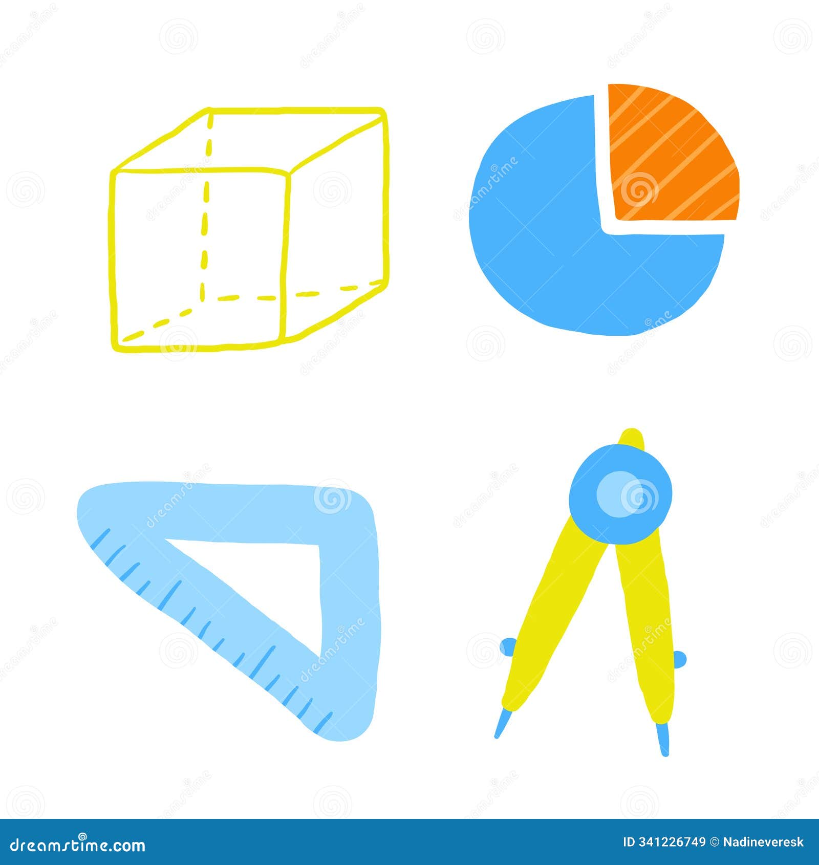 Cute Science Theme Composition, Postcard Stock Vector - Illustration of ...