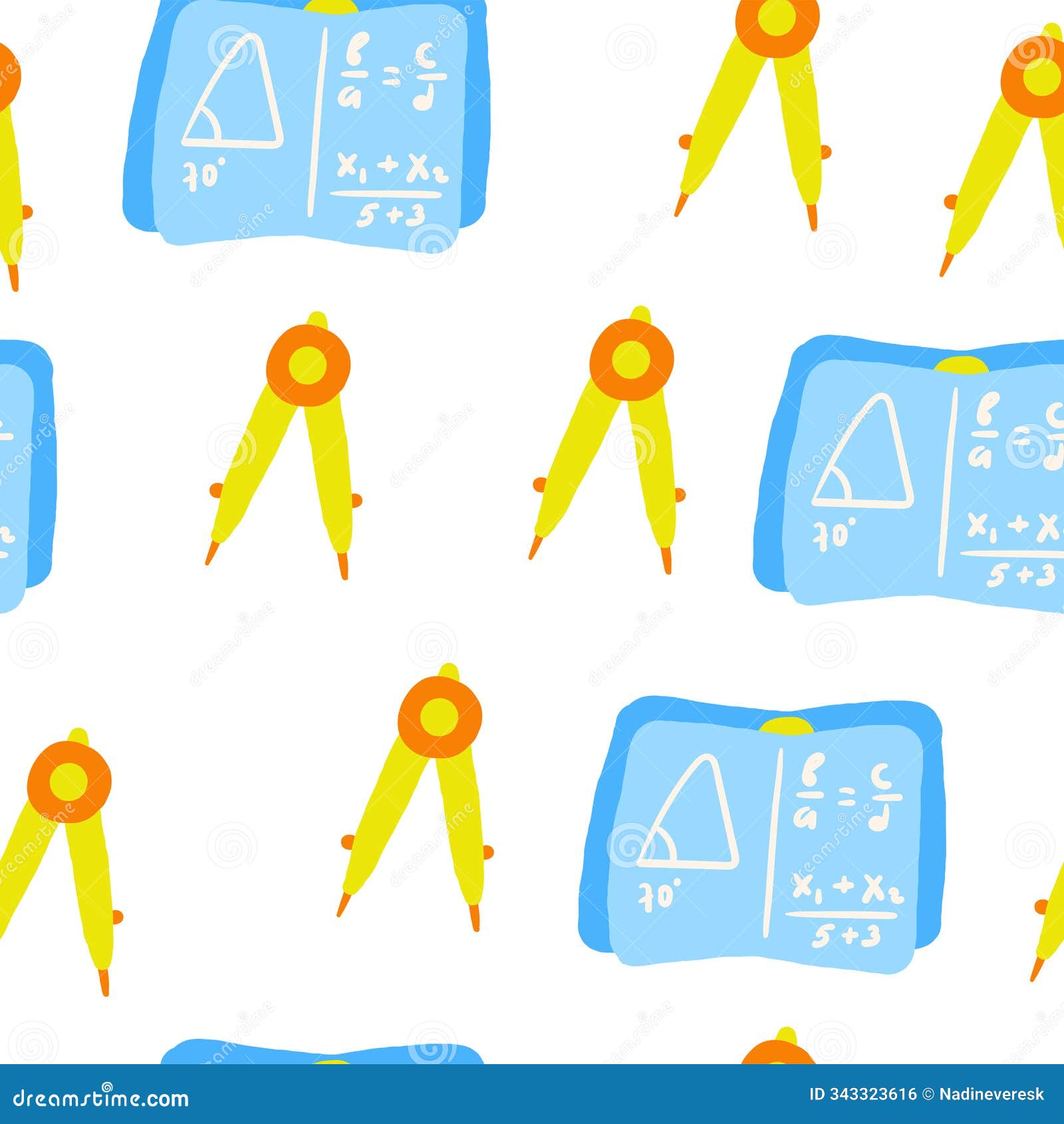 Algebra Math Science Education Concept Vector Poster In Flat Style ...