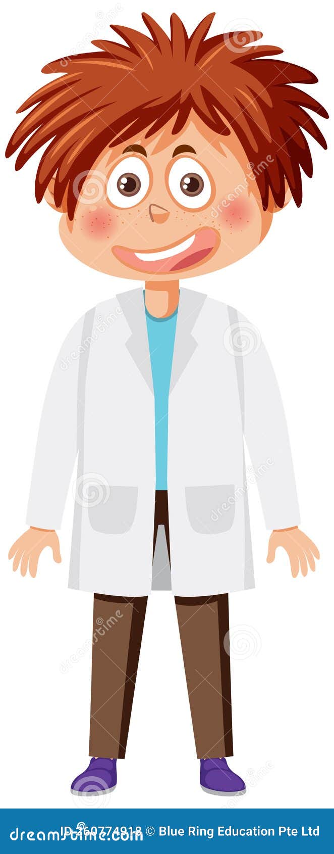 Cute Scientist Boy Cartoon Character Stock Vector - Illustration of ...