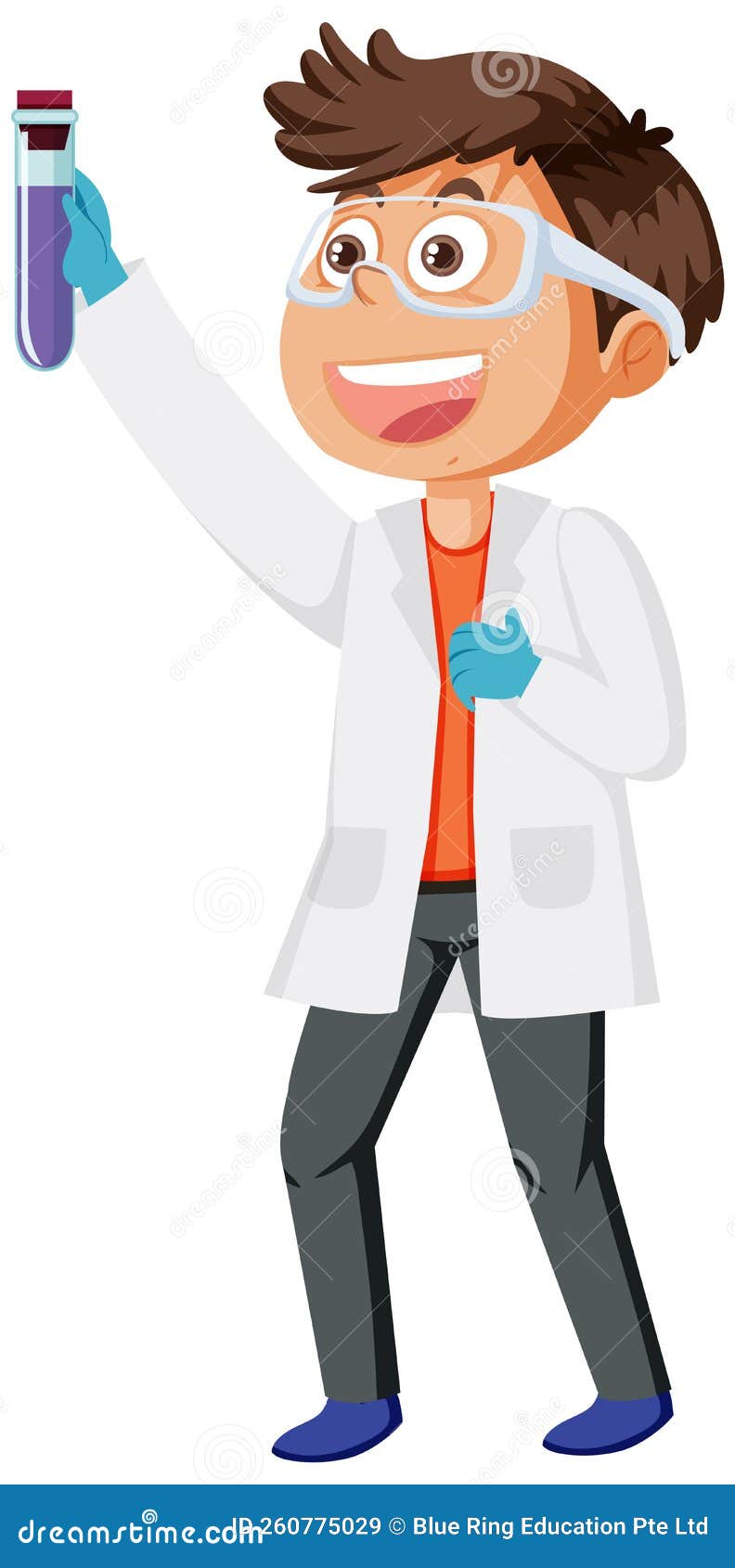 Cute Scientist Boy Cartoon Character Stock Vector - Illustration of ...