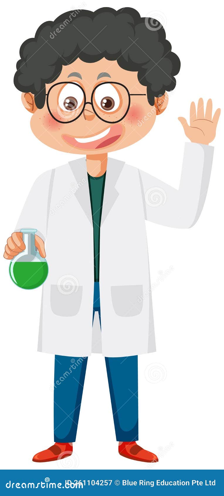 Cute Scientist Boy Cartoon Character Stock Vector - Illustration of ...