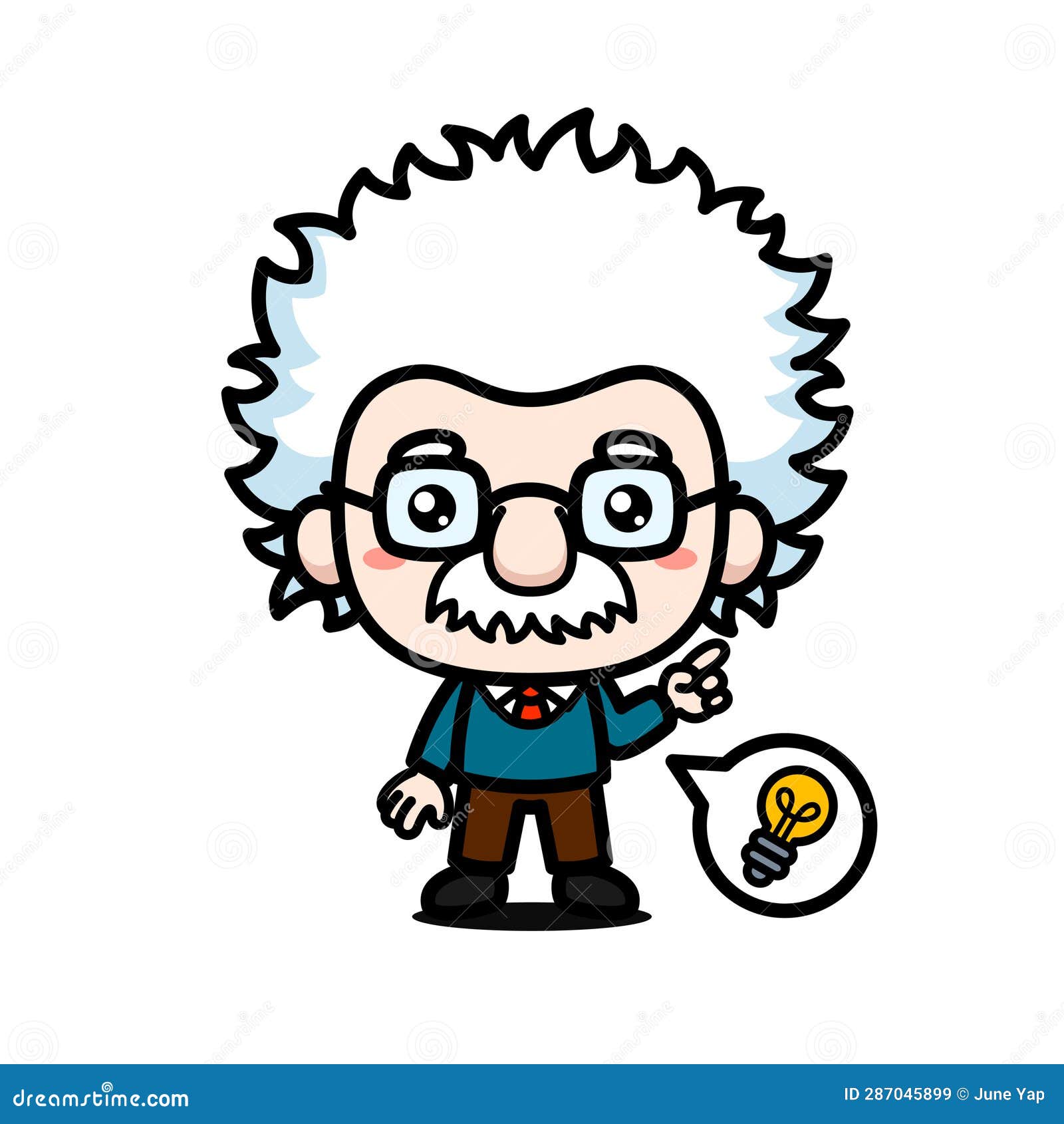 Cute Scientist Boy Character Working On Physics Science Experiment ...