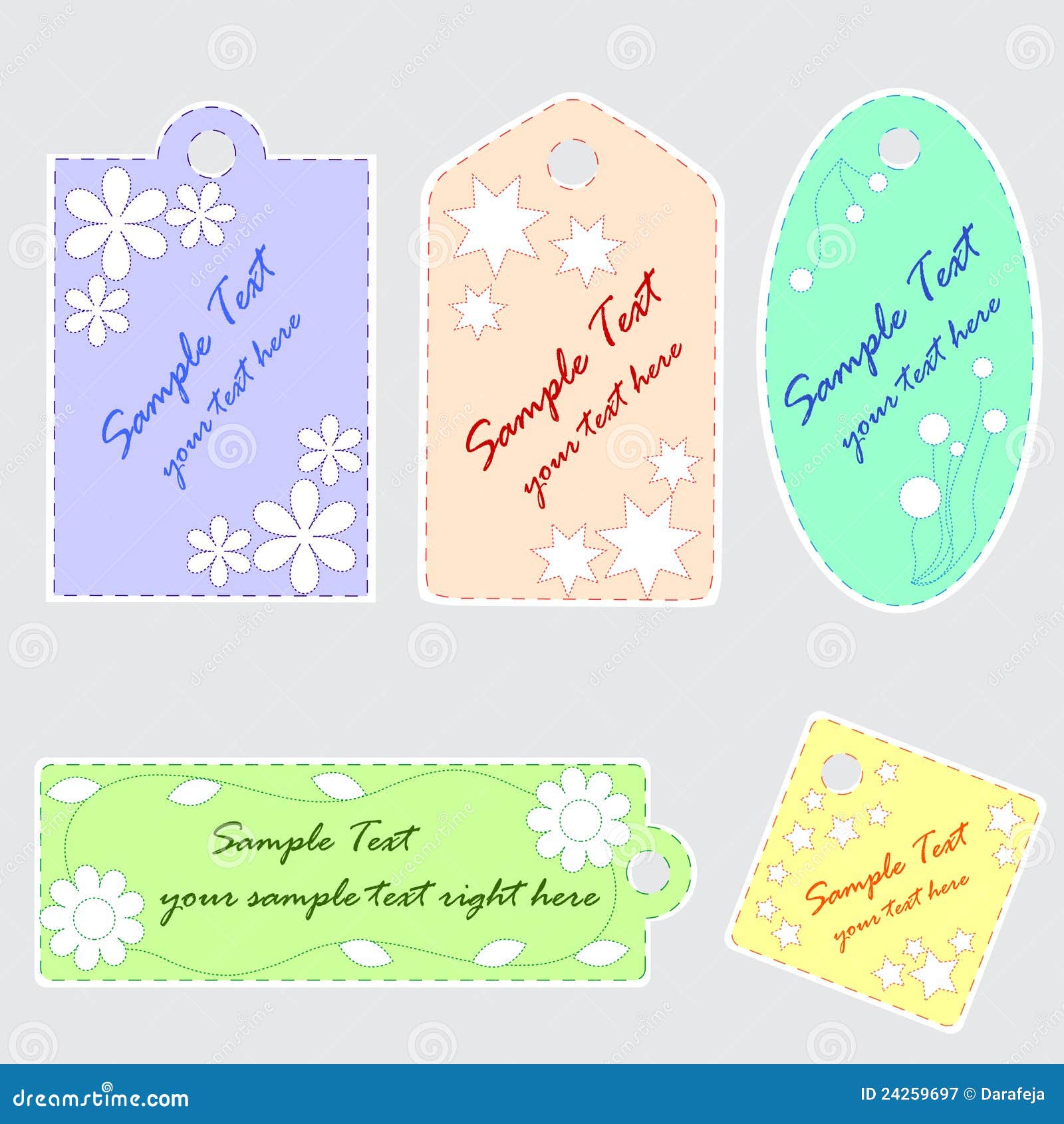 Cute scrapbook tags stock vector. Illustration of decoration - 24259697