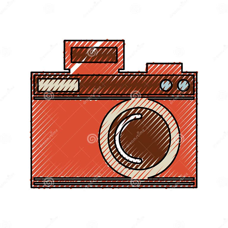 Cute Scribble Camera Cartoon Stock Vector - Illustration of scribble ...