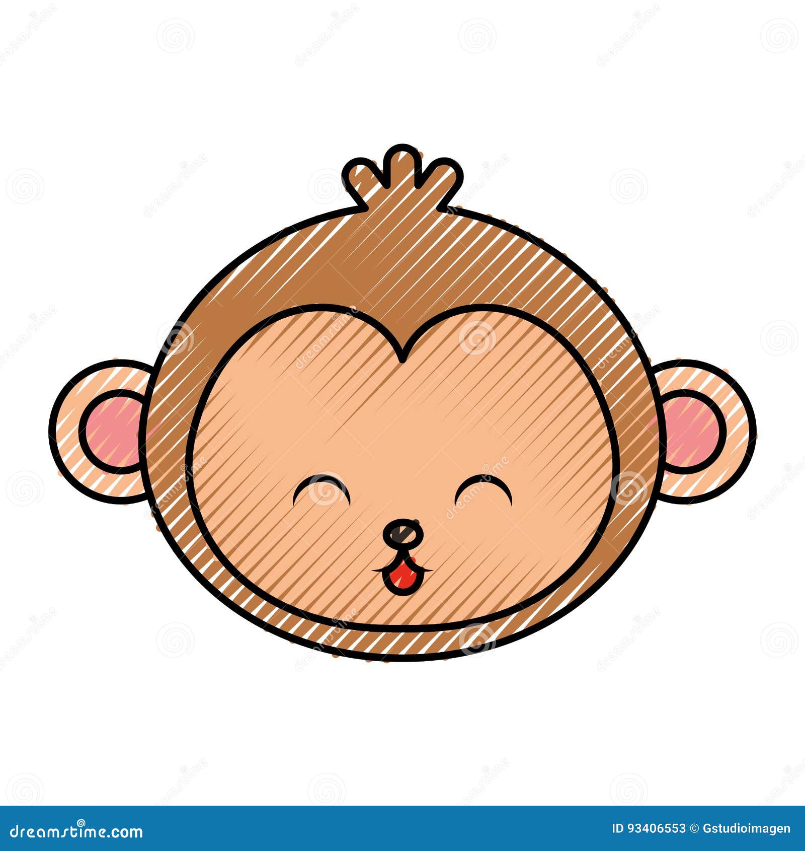 Scribble Man Face Cartoon Vector Illustration | CartoonDealer.com #94126678