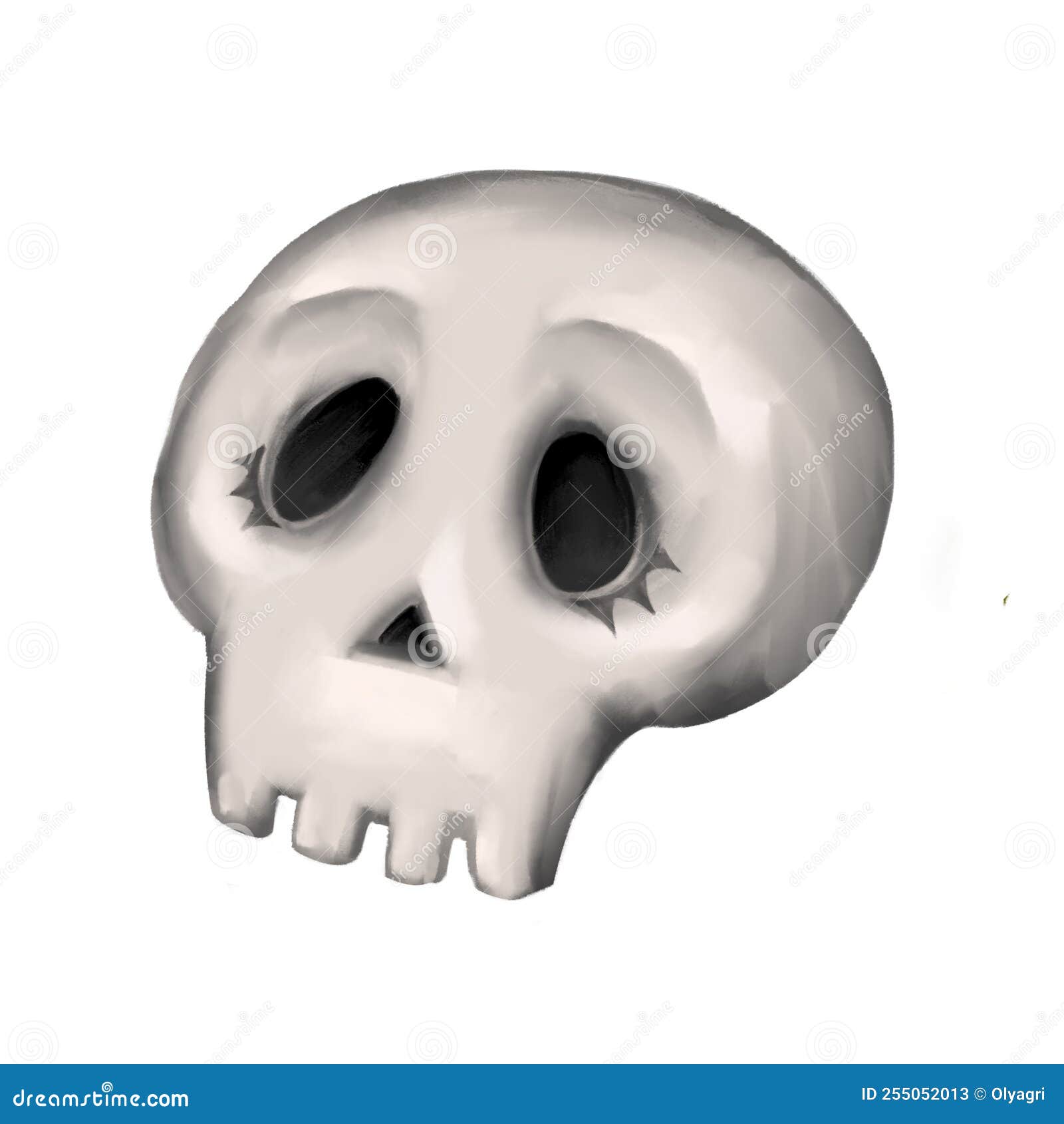 Cute Scull, Isolated on White Background, Suitable for Halloween ...
