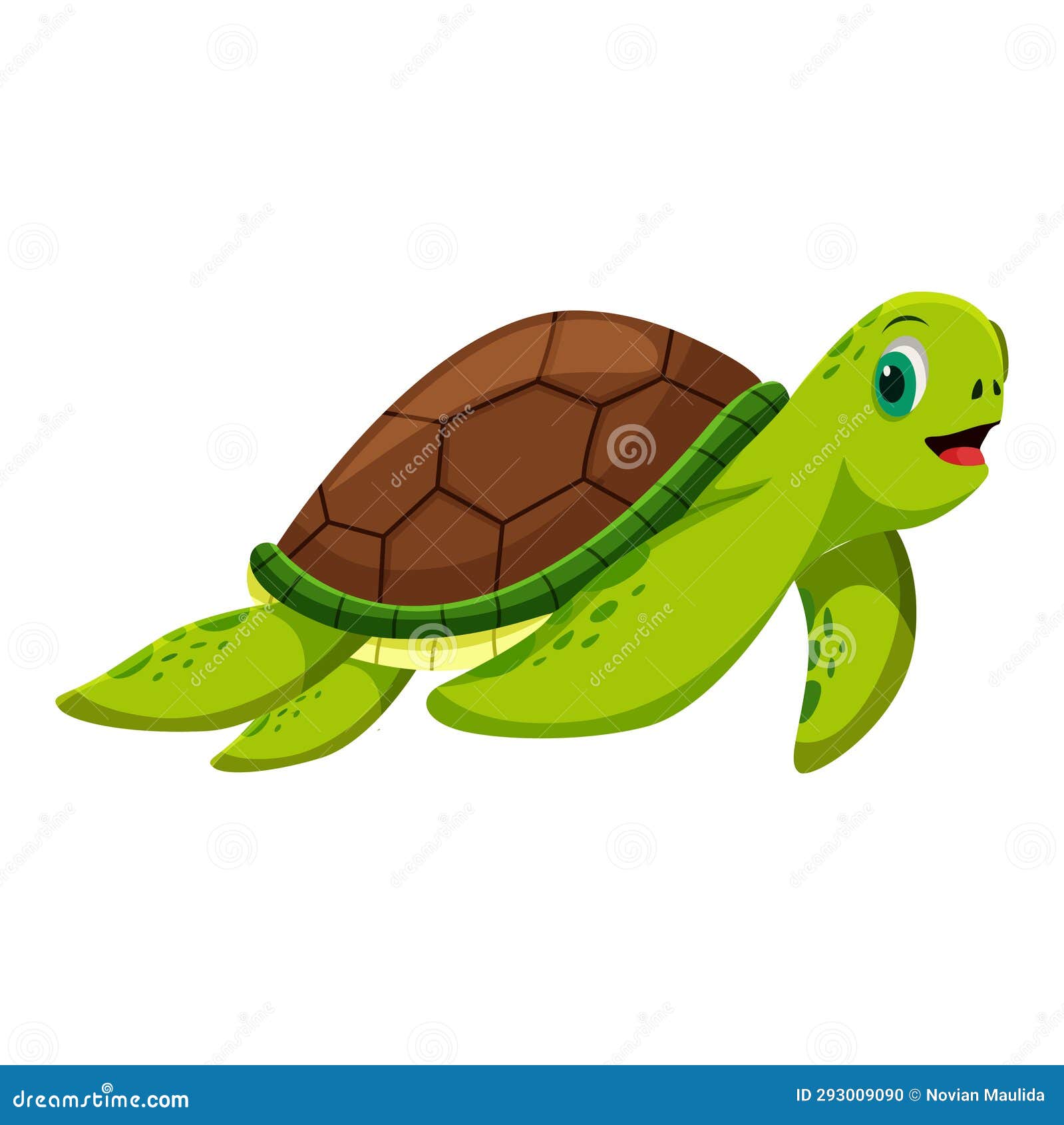 Cute Sea Animal Turtle Character Illustration Stock Illustration ...