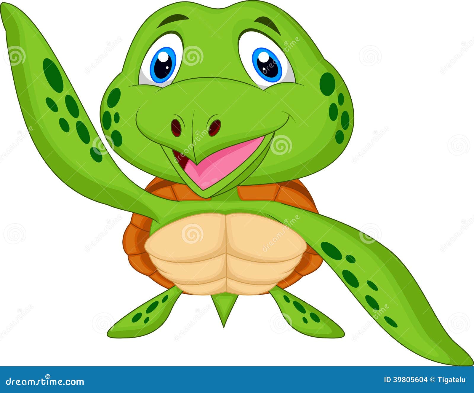 Cute sea turtle cartoon stock vector. Illustration of marine - 39805604