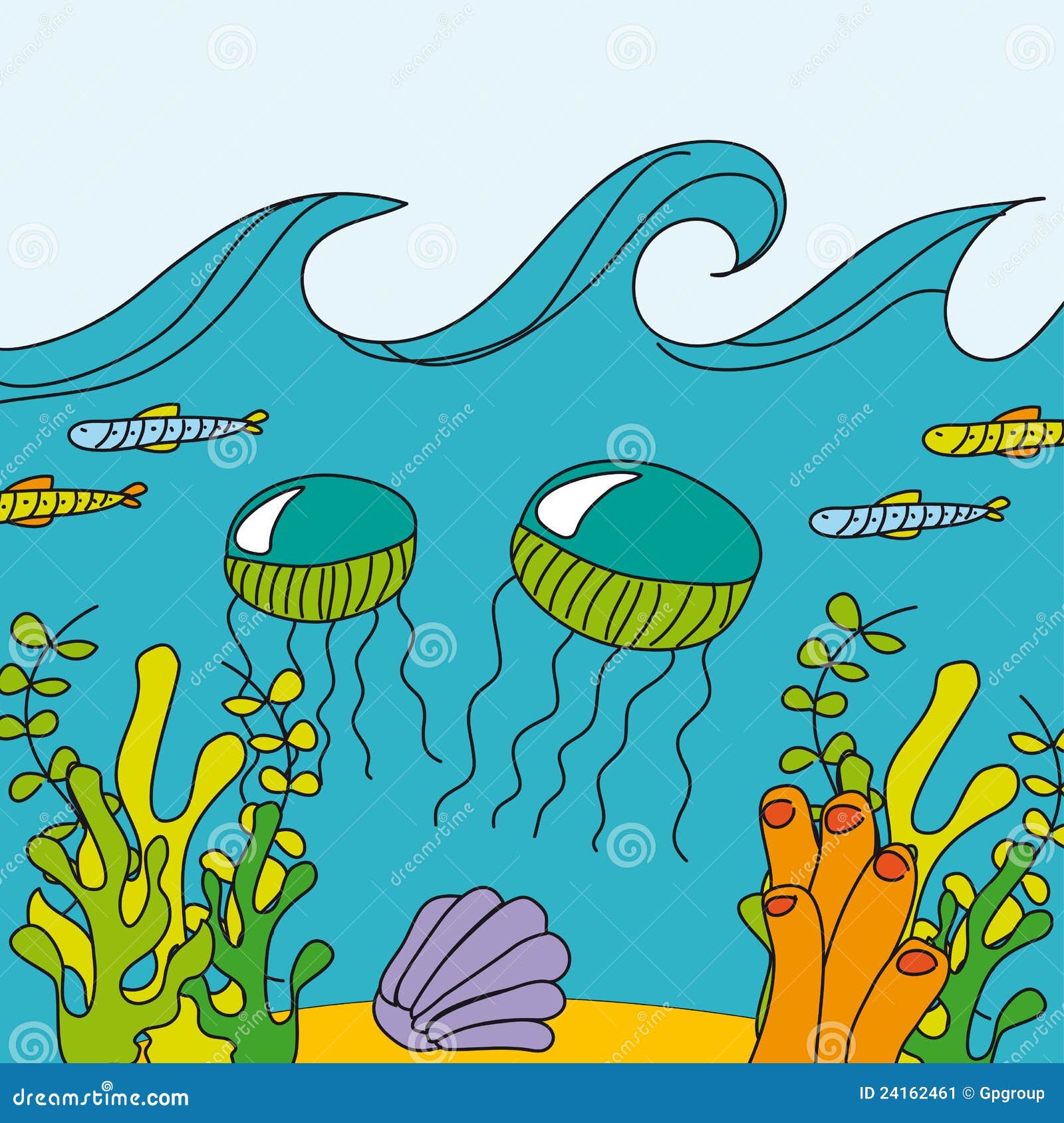 Cute sea vector stock vector. Illustration of mammal - 24162461