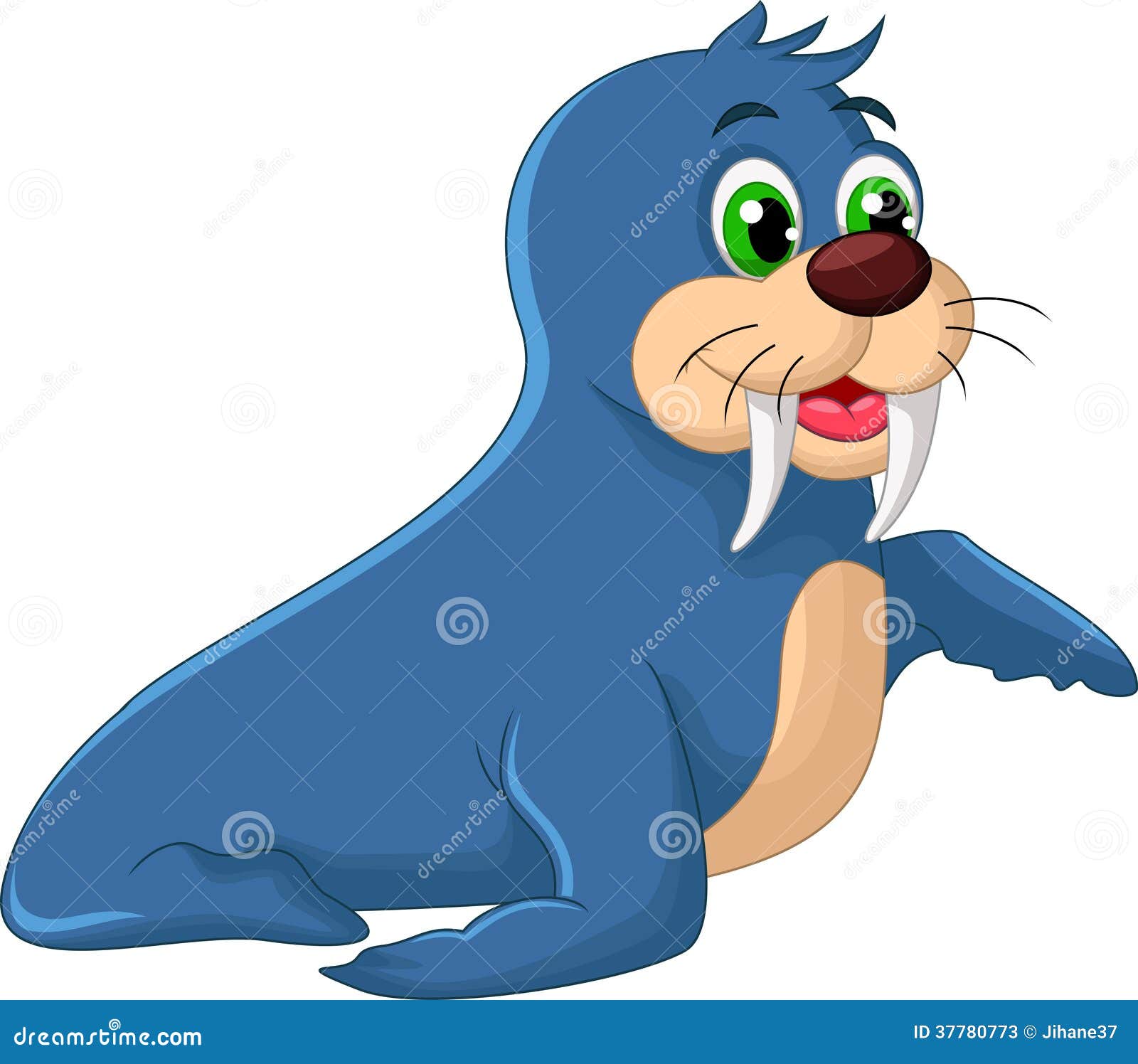 Cute seal cartoon posing stock illustration. Illustration of cartoon ...