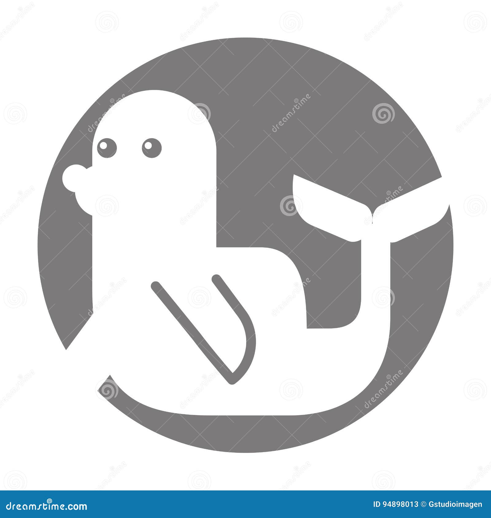 Cute seal isolated icon stock vector. Illustration of cartoon - 94898013