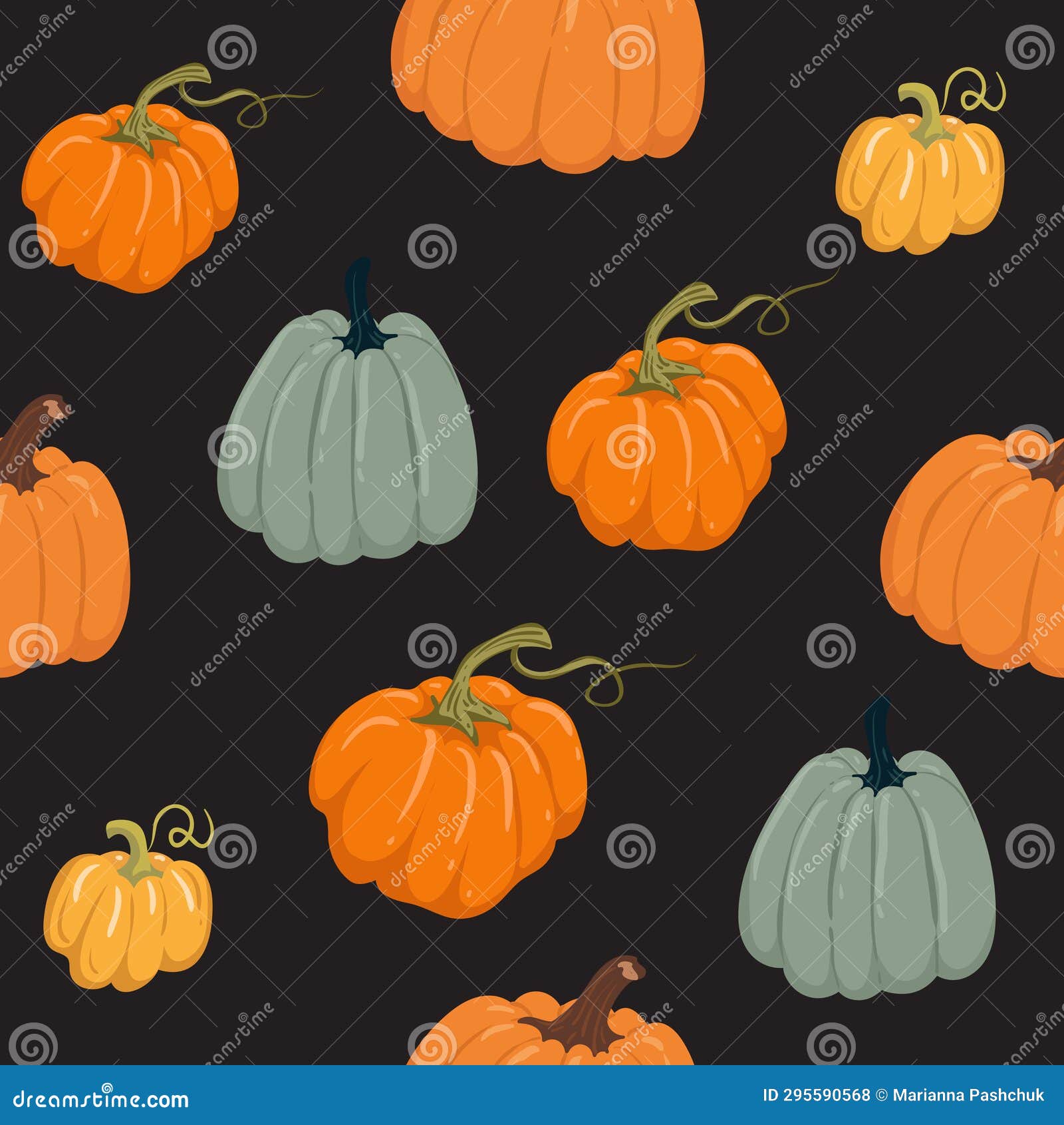 Cute Seamless Autumn Pattern Background. Autumn Wallpaper Stock Vector ...