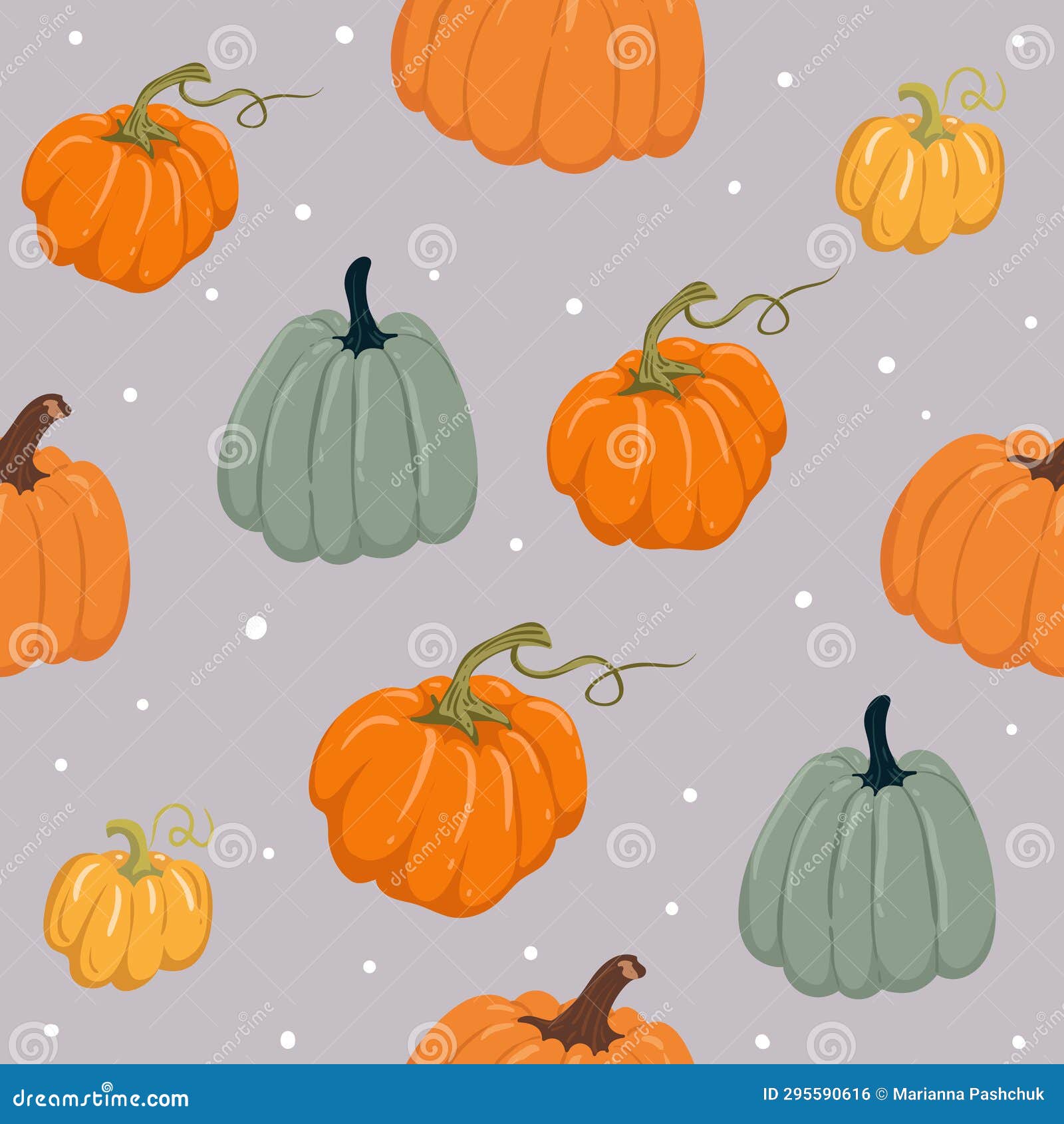 Cute Seamless Autumn Pattern Background. Autumn Wallpaper Stock Vector ...