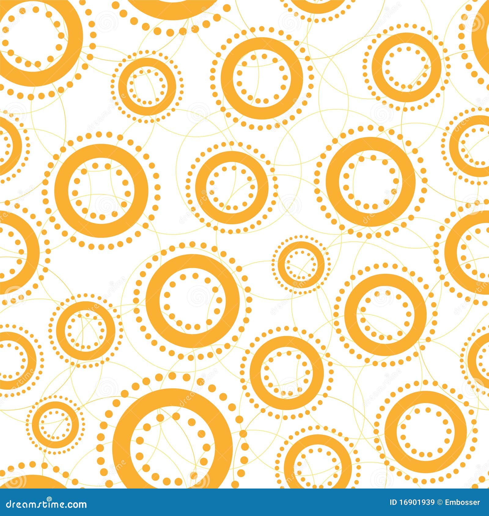 Cute Seamless Background with Abstract Circles Stock Vector ...