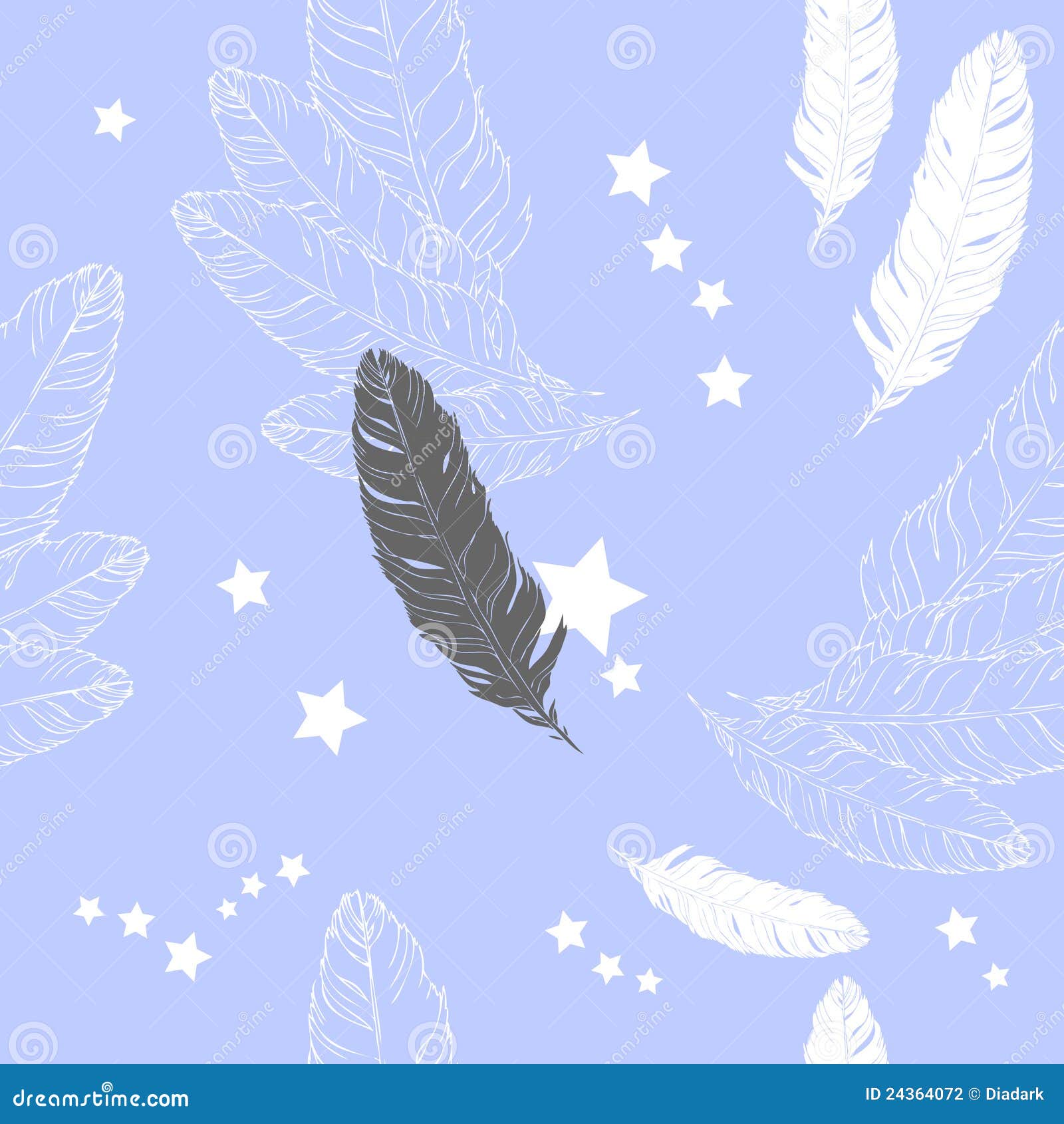 Cute seamless blue pattern stock illustration. Illustration of ...
