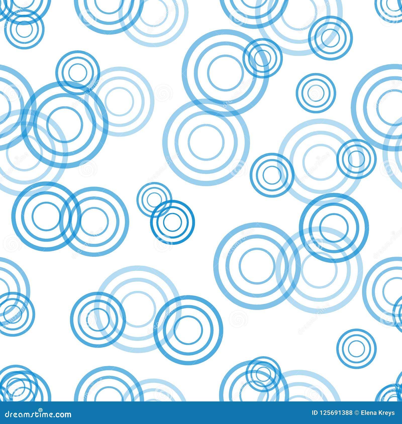 Cute Seamless Circle Pattern. Stock Vector - Illustration of silhouette ...