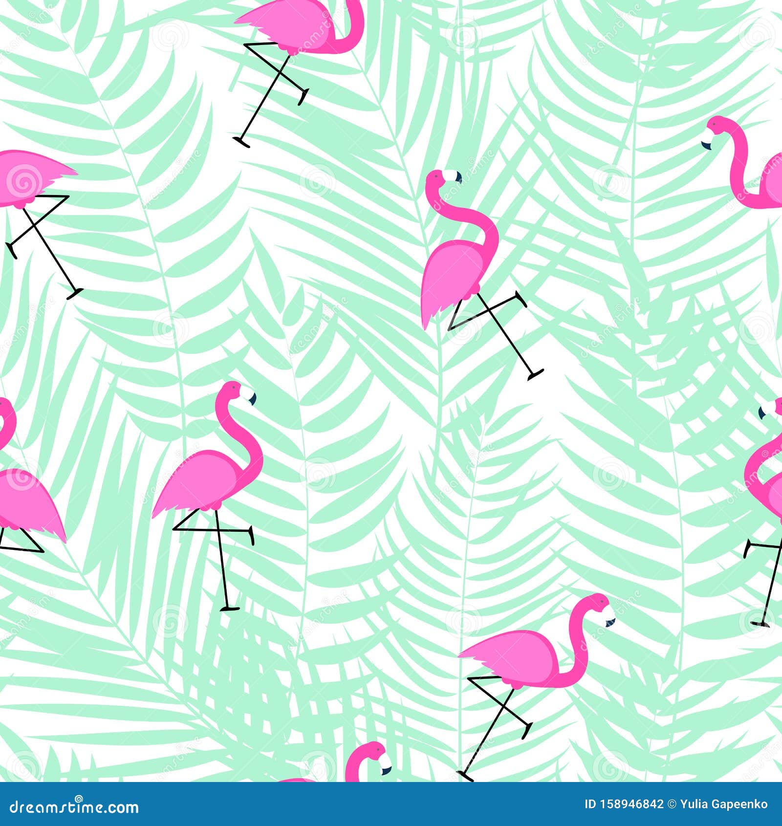 Cute Seamless Flamingo Pattern Vector Illustration Stock Illustration ... Cute Seamless Flamingo Pattern Vector Illustration Stock Illustration ...