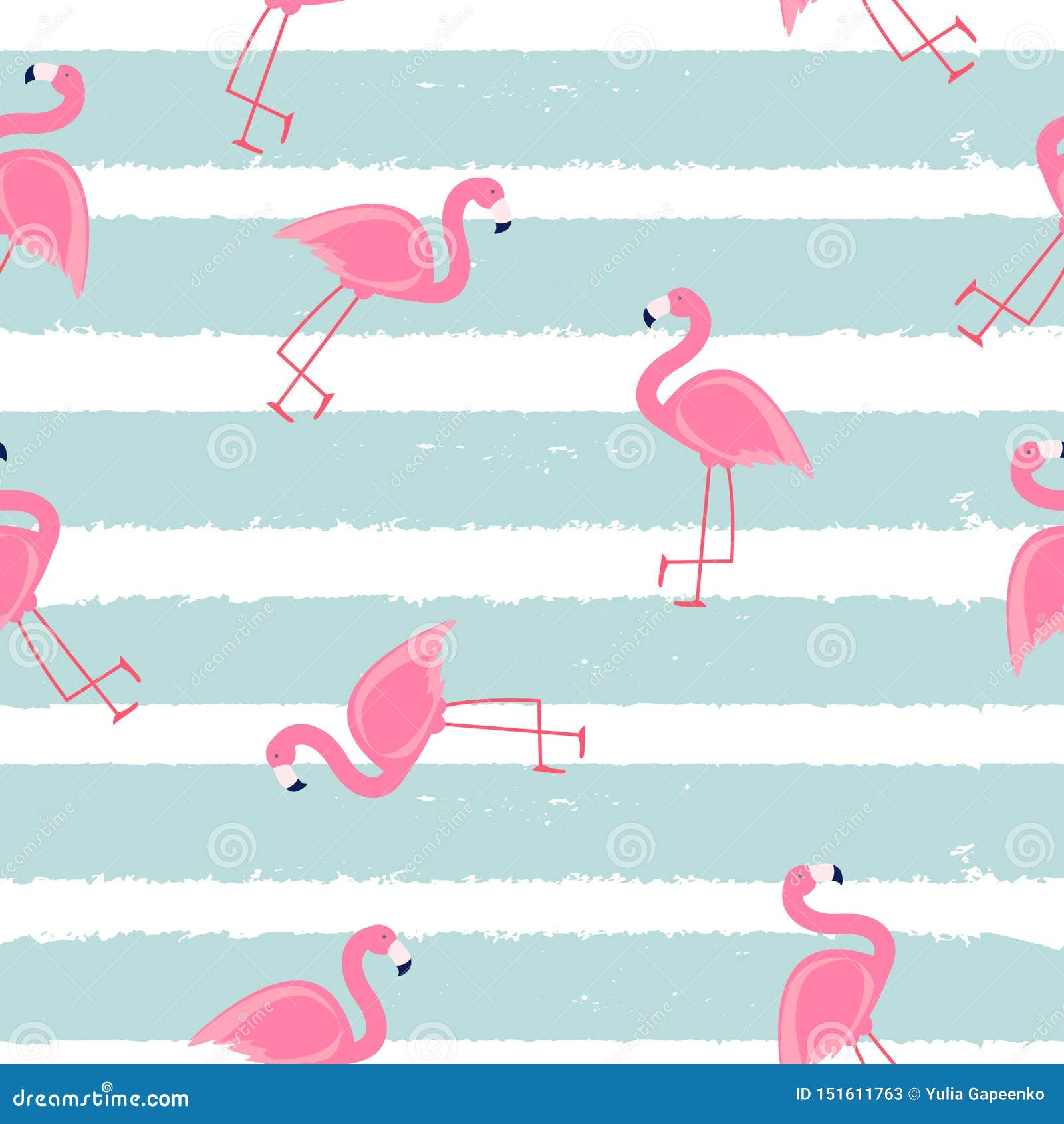 Cute Seamless Flamingo Pattern Vector Illustration Stock Vector ... Cute Seamless Flamingo Pattern Vector Illustration Stock Vector ...