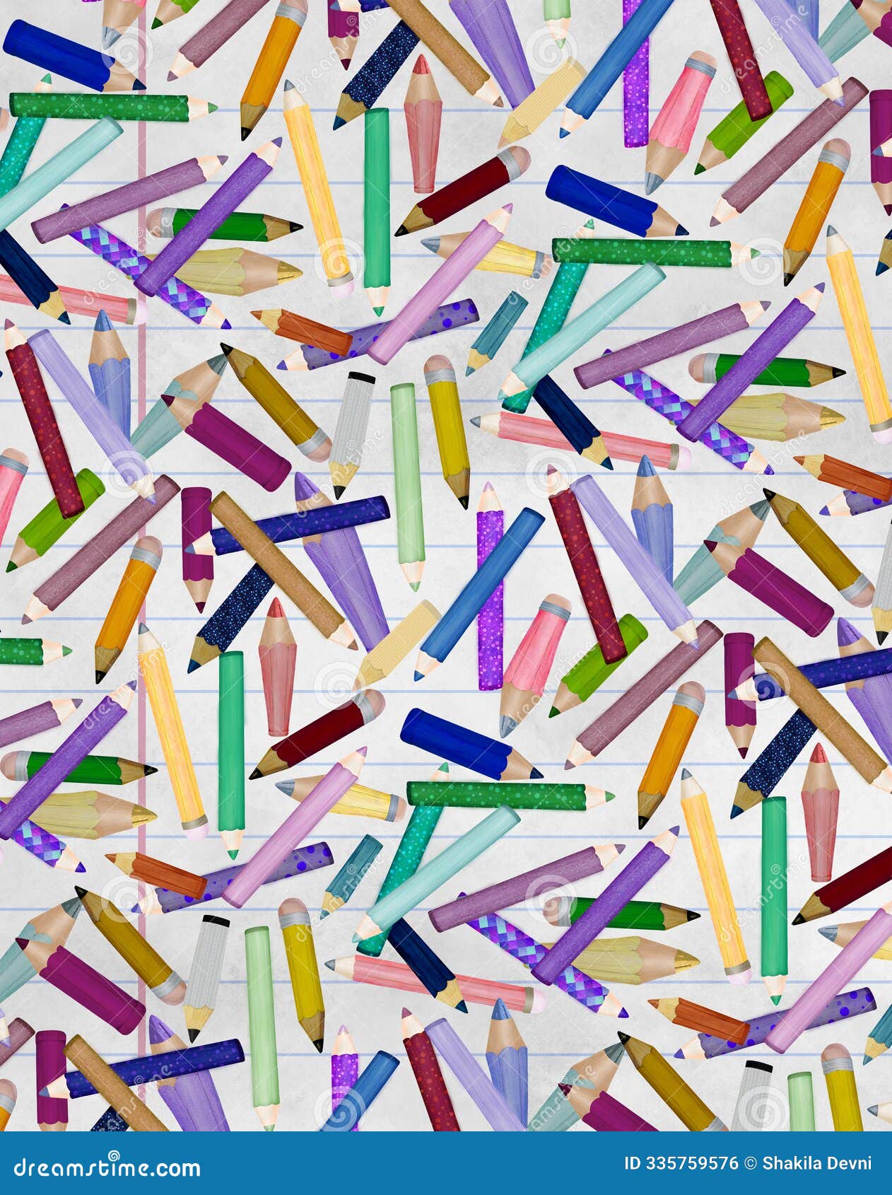 Cute Seamless Pencil Pattern on Transparent Background Stock ...