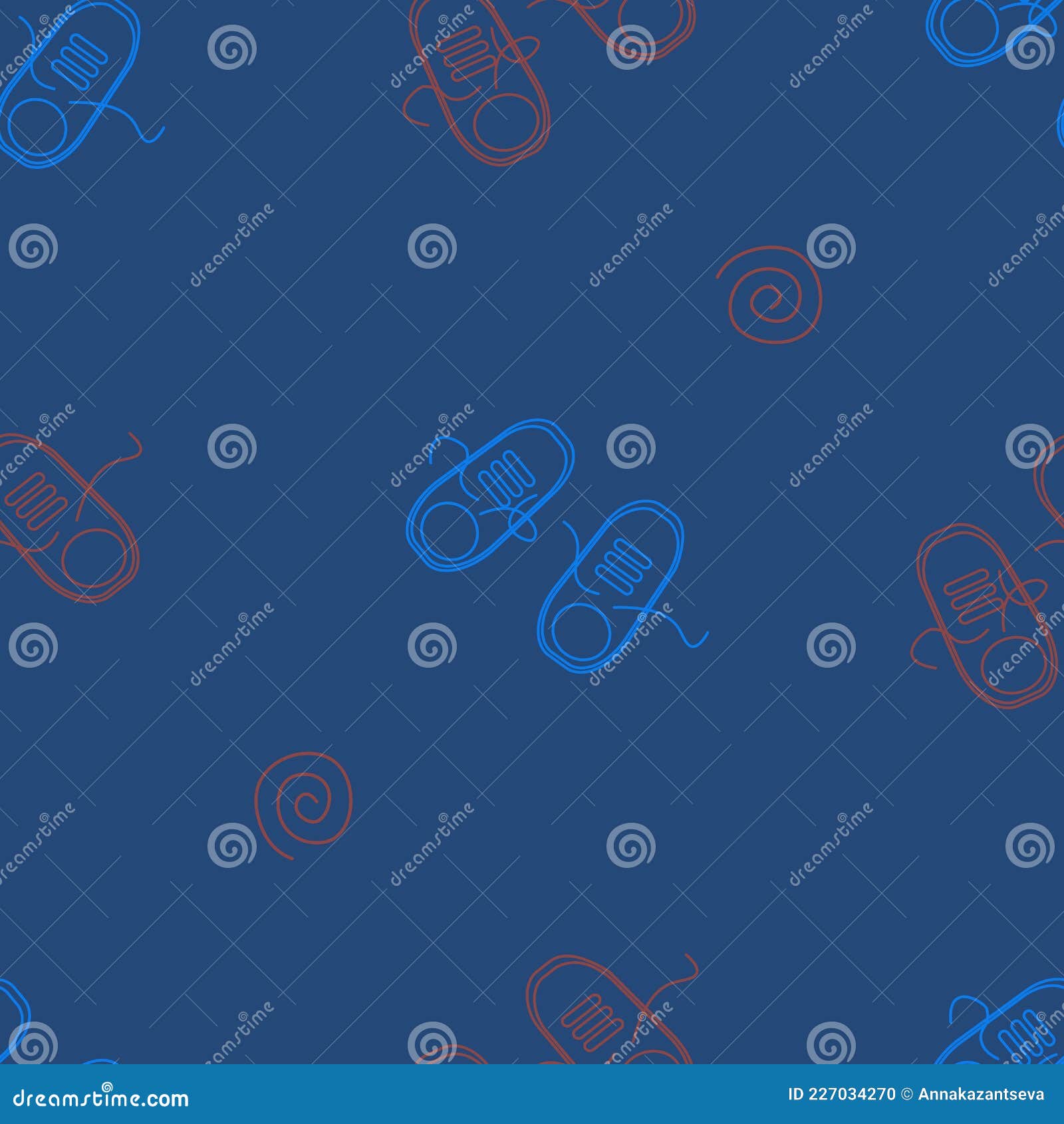 Cute Seamless Outline Top View Shoes Pattern Made in Vector. Pattern ...