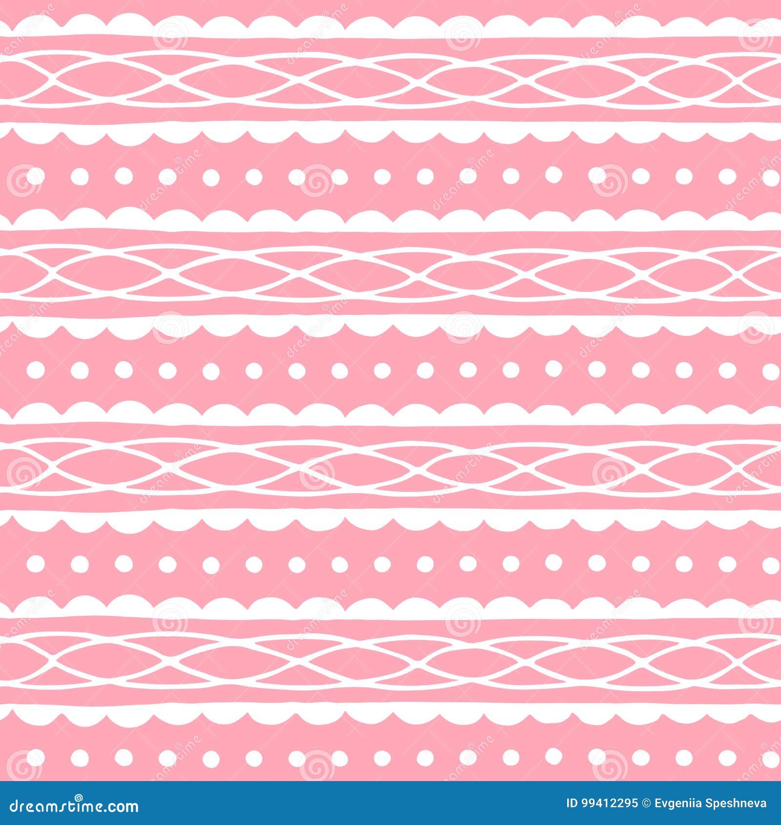 Cute Seamless Pattern with Abstract Ornament on Soft Pink Background ...