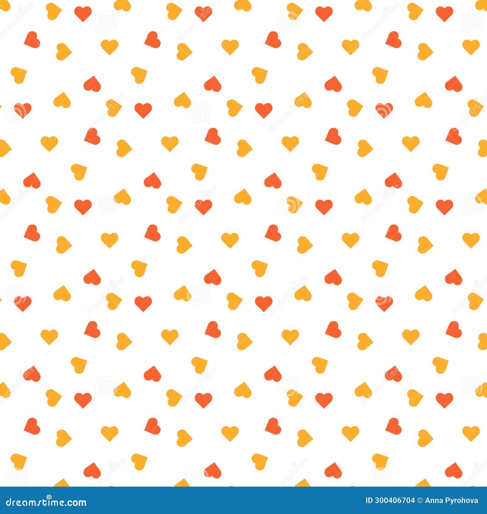 Cute Seamless Pattern of Bright Hearts Stock Illustration ...