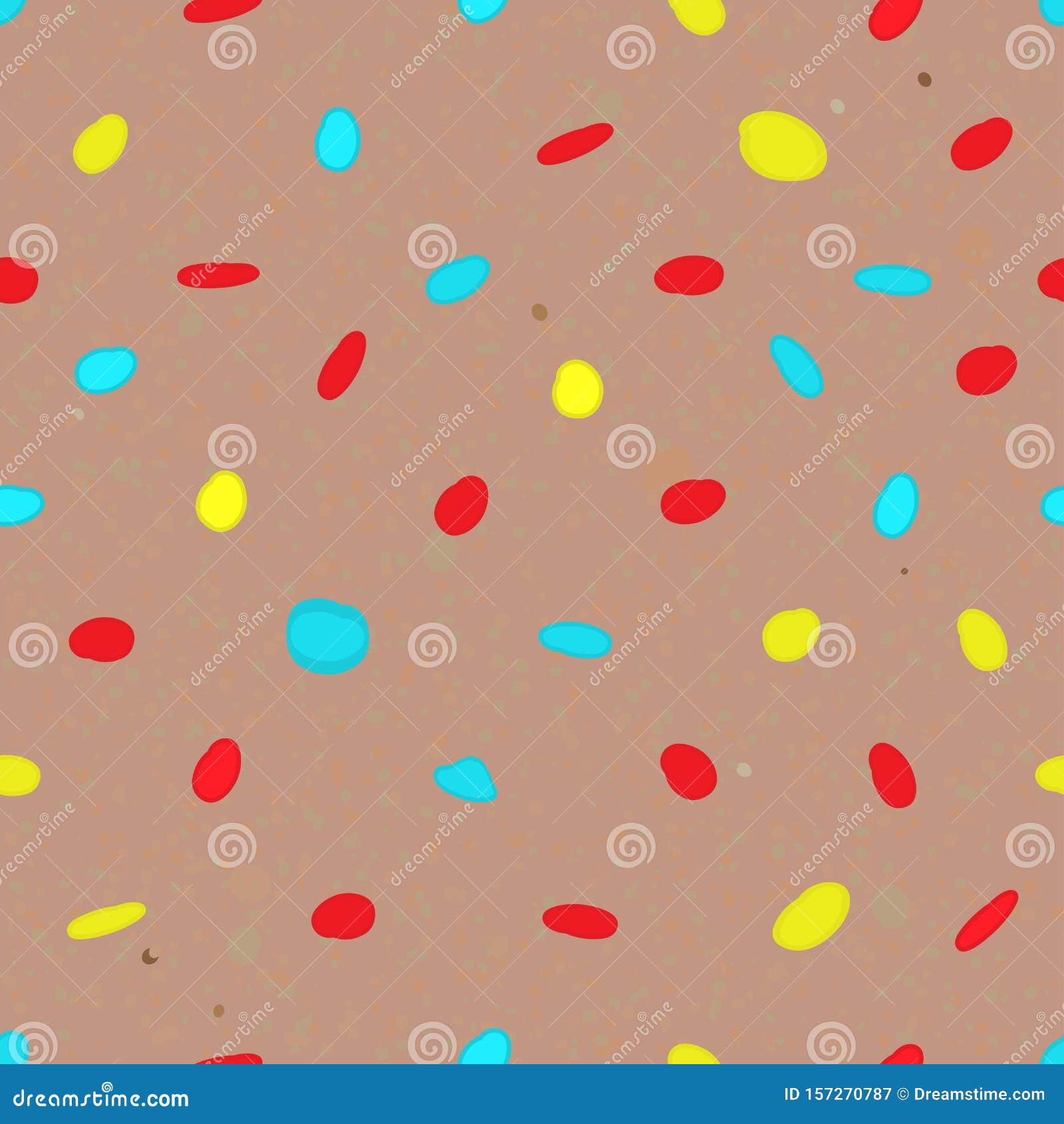 Cute seamless pattern stock vector. Illustration of round - 157270787