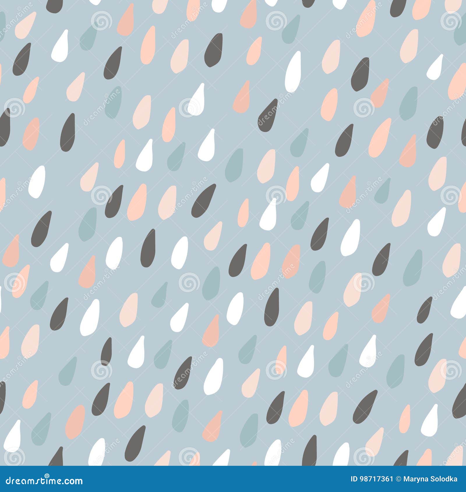 Cute Seamless Pattern with Colorful Water Drops. Childish Texture for ...