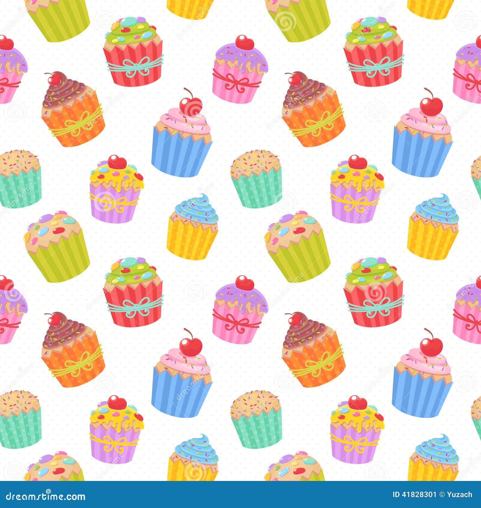 Cute Seamless Pattern with Muffins and Cupcakes Stock Vector ... Cute Seamless Pattern with Muffins and Cupcakes Stock Vector ...