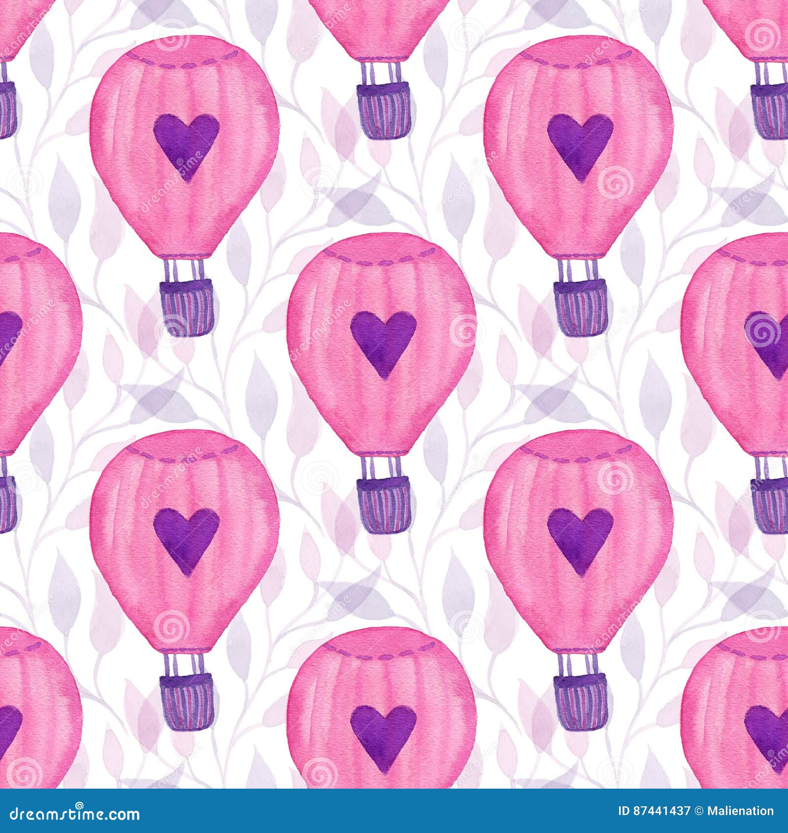 Cute Seamless Pattern. Painted Balloon Texture Stock Illustration ...