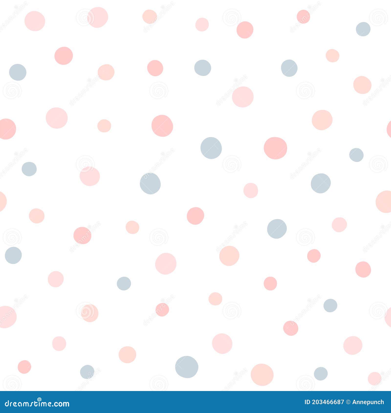 Cute Seamless Pattern with Randomly Scattered Small Dots. Endless Girly ...