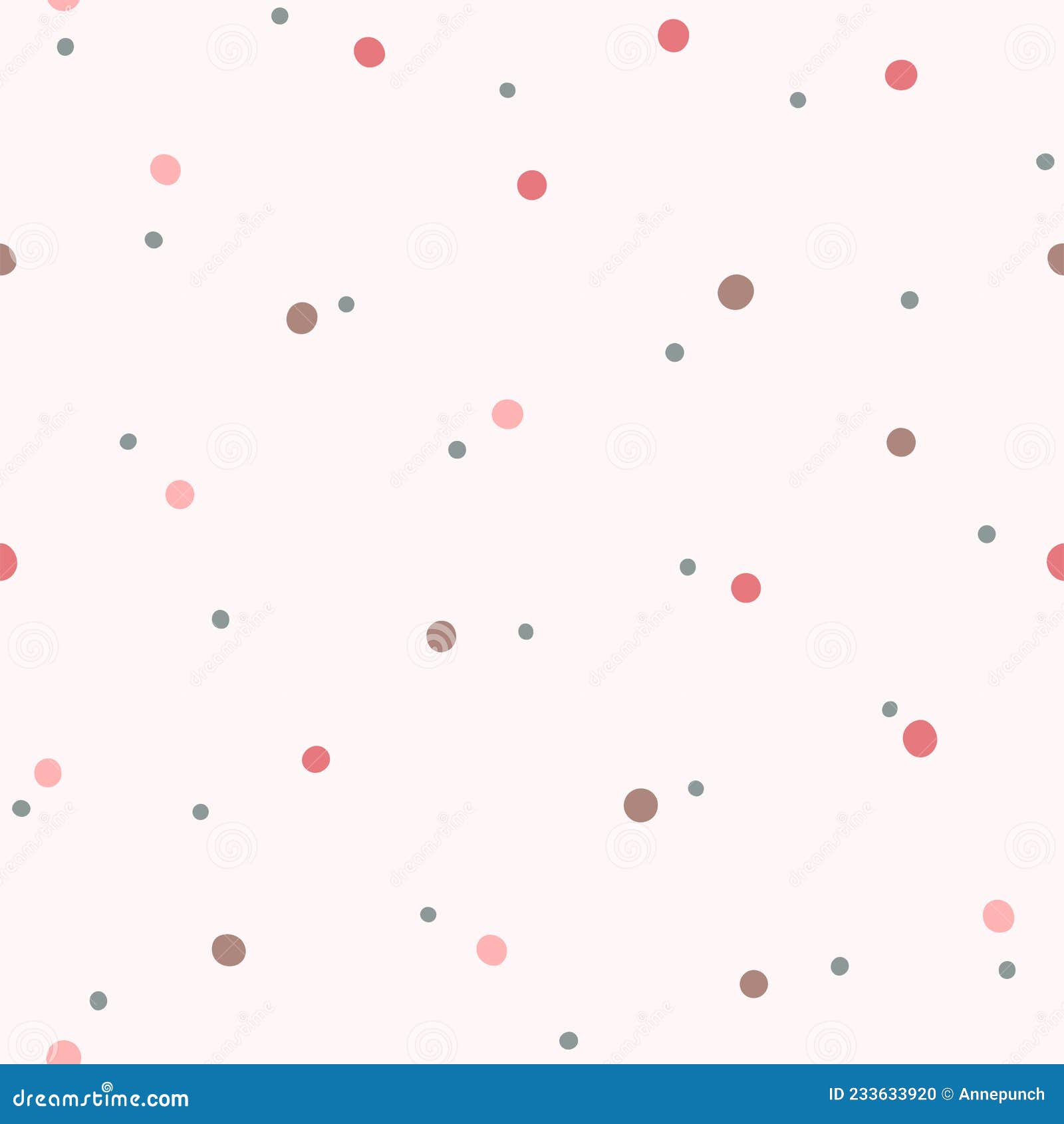 Cute Seamless Pattern with Randomly Scattered Small Dots. Girly Print ...