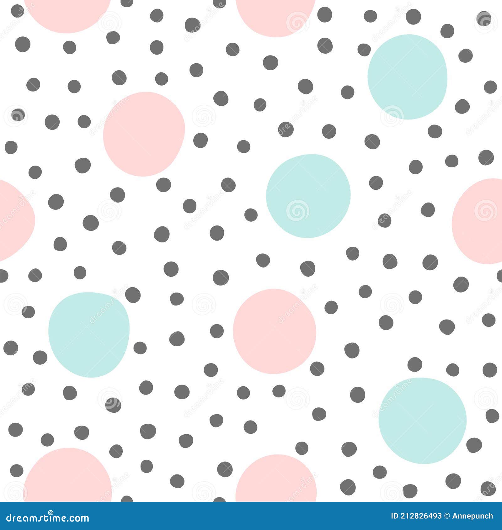 Cute Seamless Pattern with Scattered Round Spots. Stock Vector ...