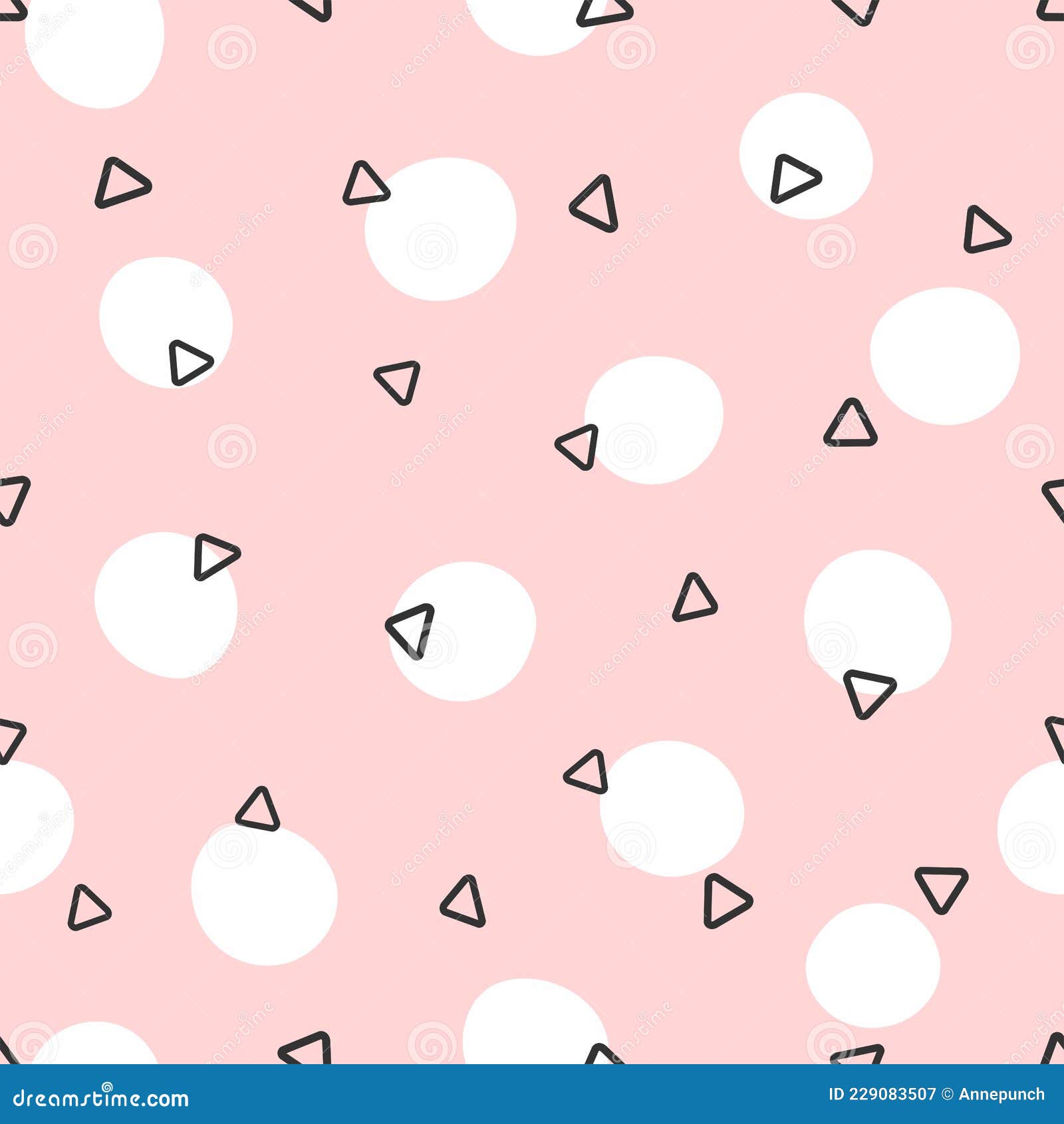 Cute Seamless Pattern with Scattered Round Spots and Small Triangles ...