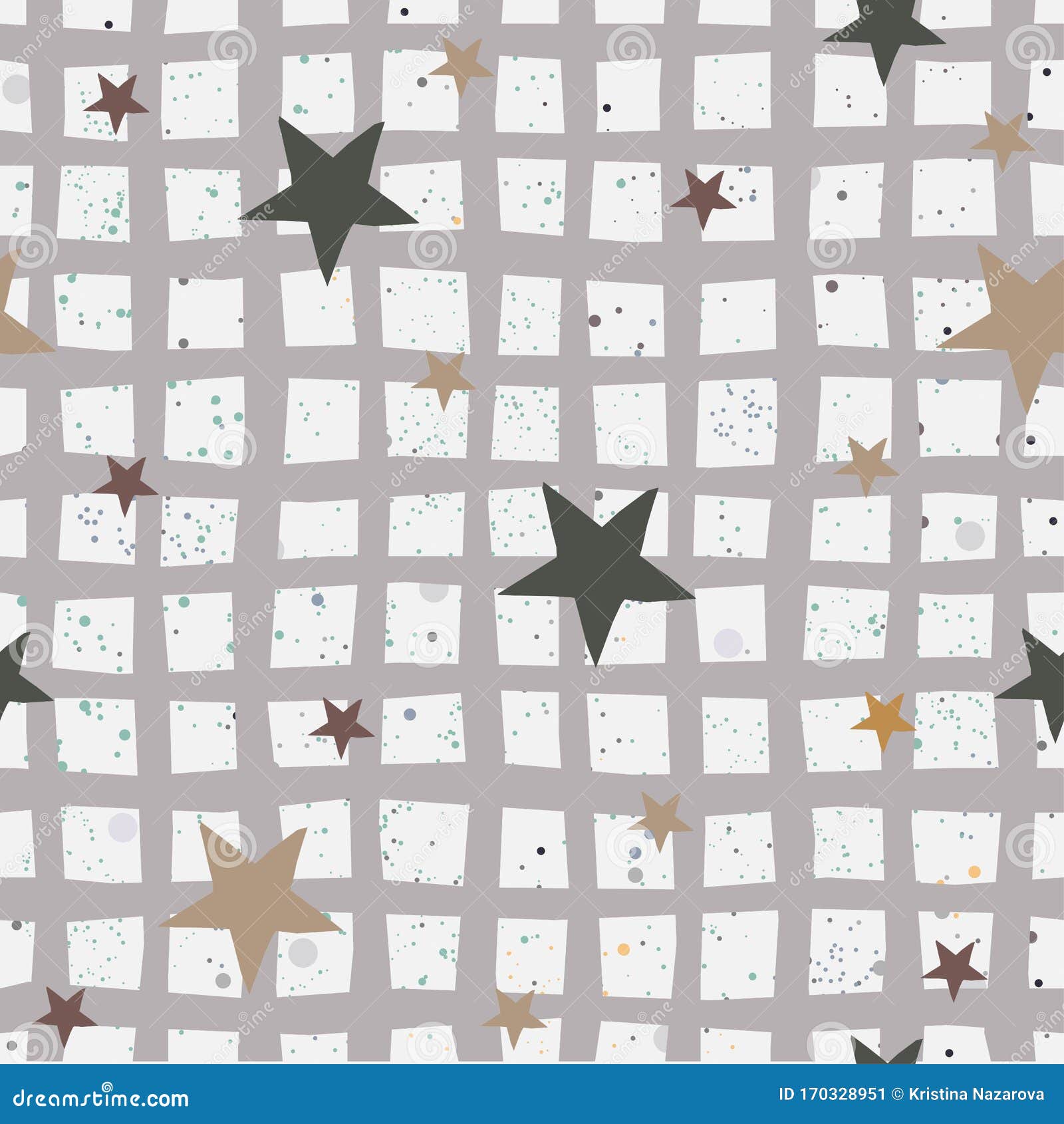 Cute Seamless Star Pattern stock illustration. Illustration of seamless ...