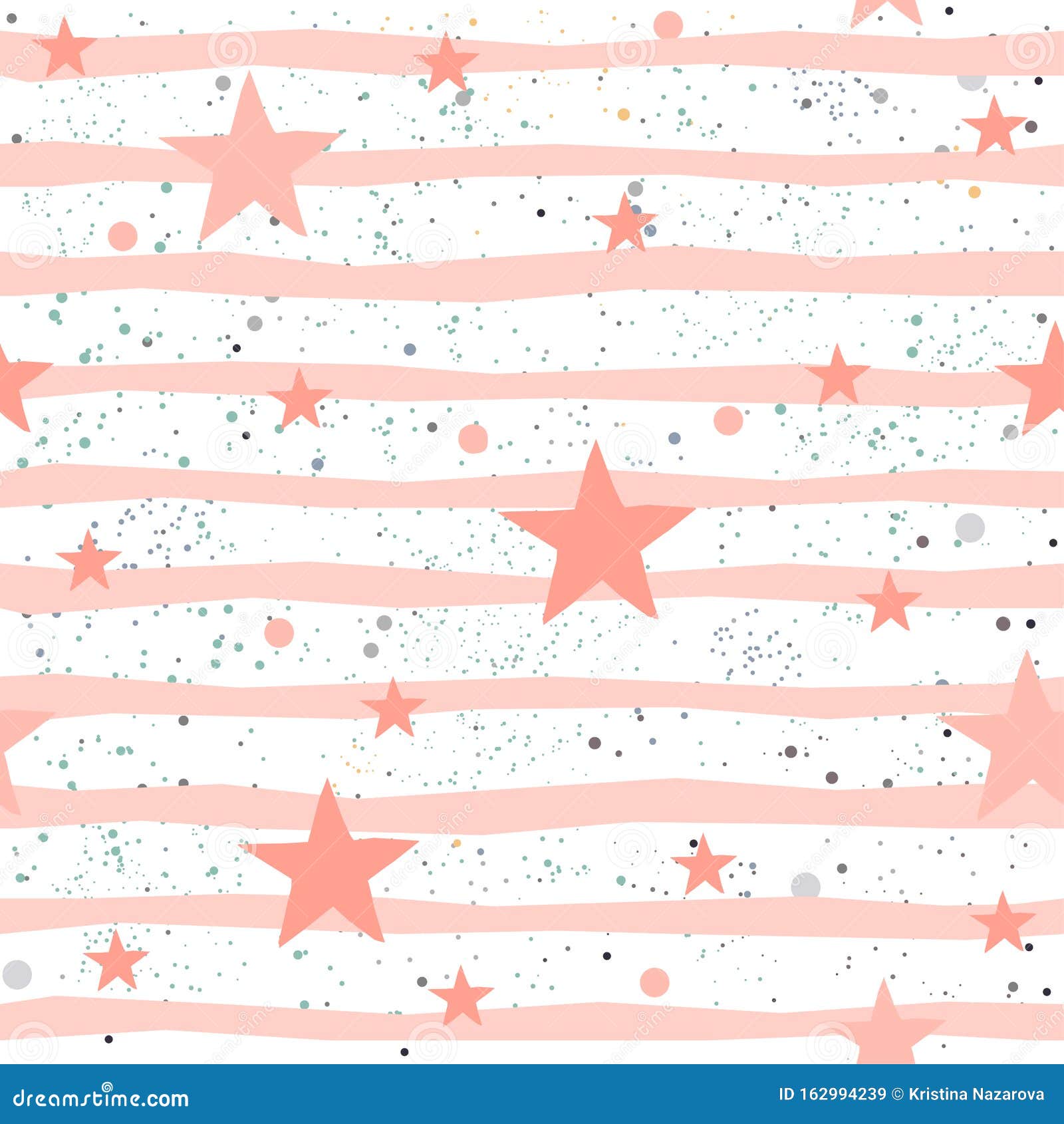 Cute Seamless Star Pattern stock illustration. Illustration of paper ...