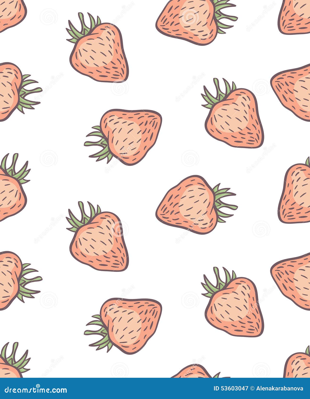 Cute Seamless Strawberry Pattern Stock Vector - Illustration of fashion ...
