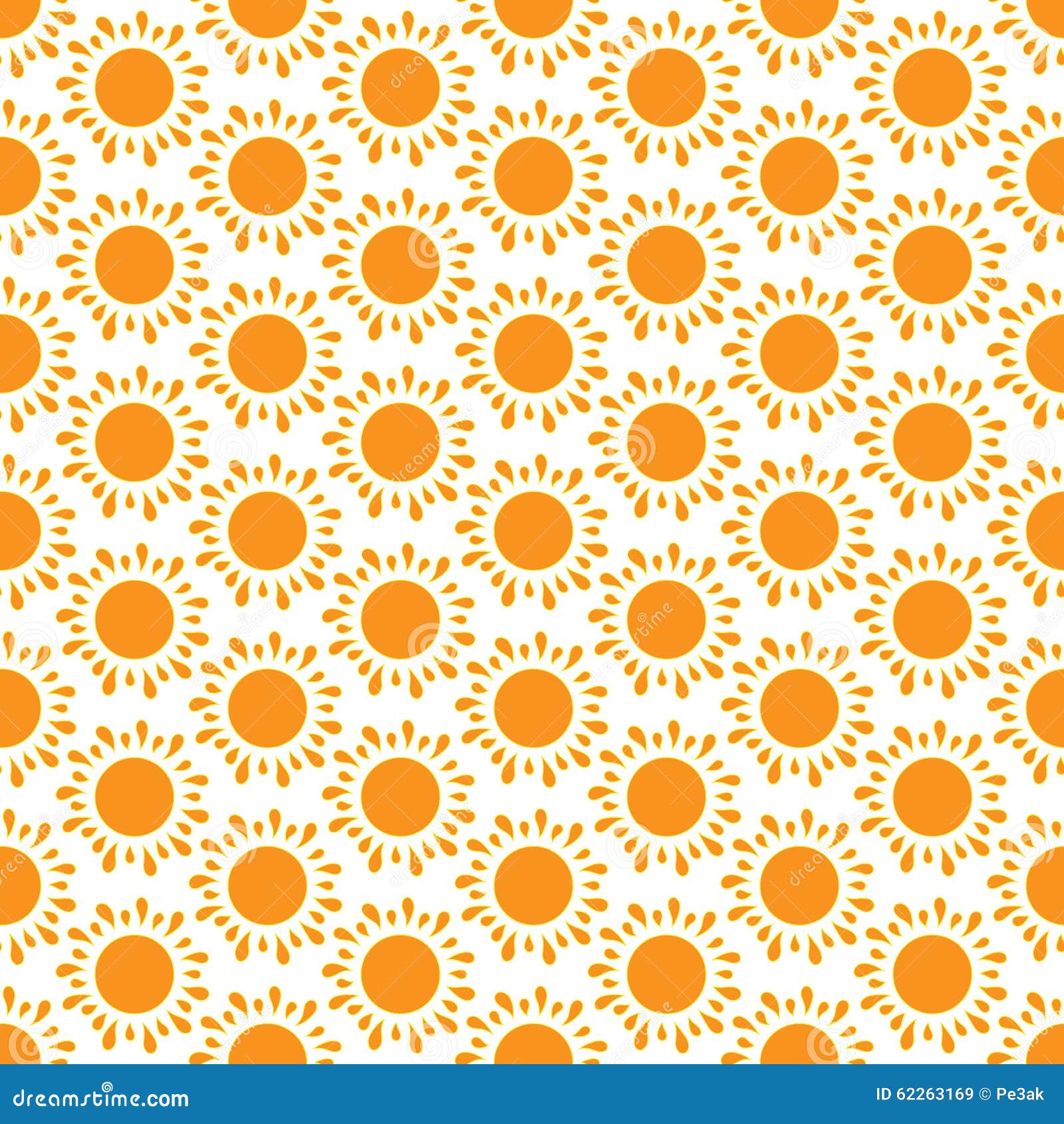 Cute Seamless Vector Pattern of Sun Stock Vector - Illustration of ...