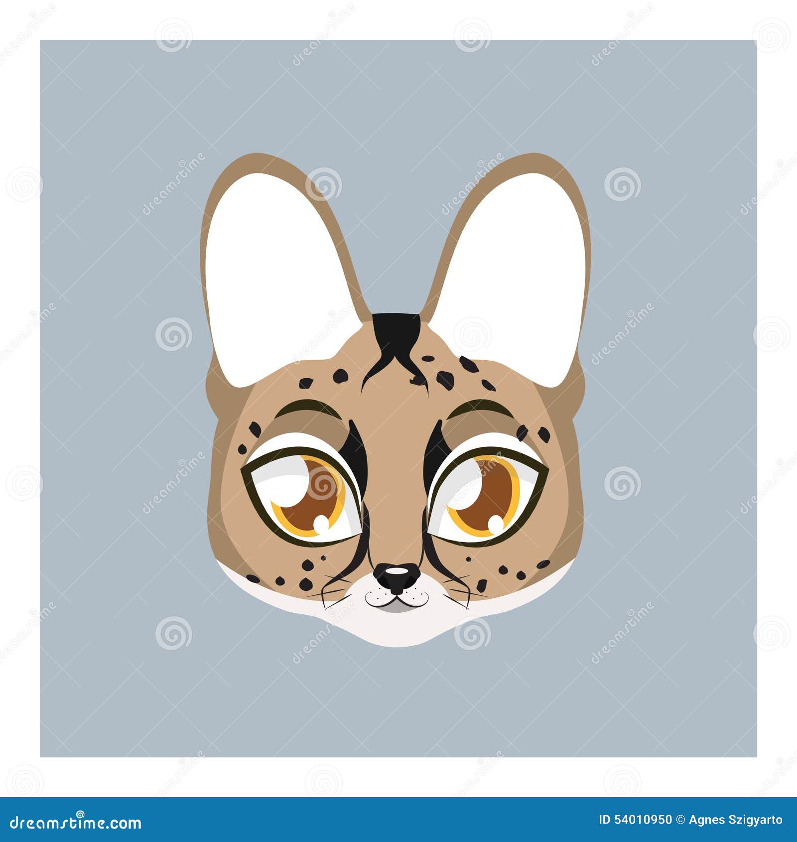 Cute Serval Vector Illustration Art | CartoonDealer.com #56715101