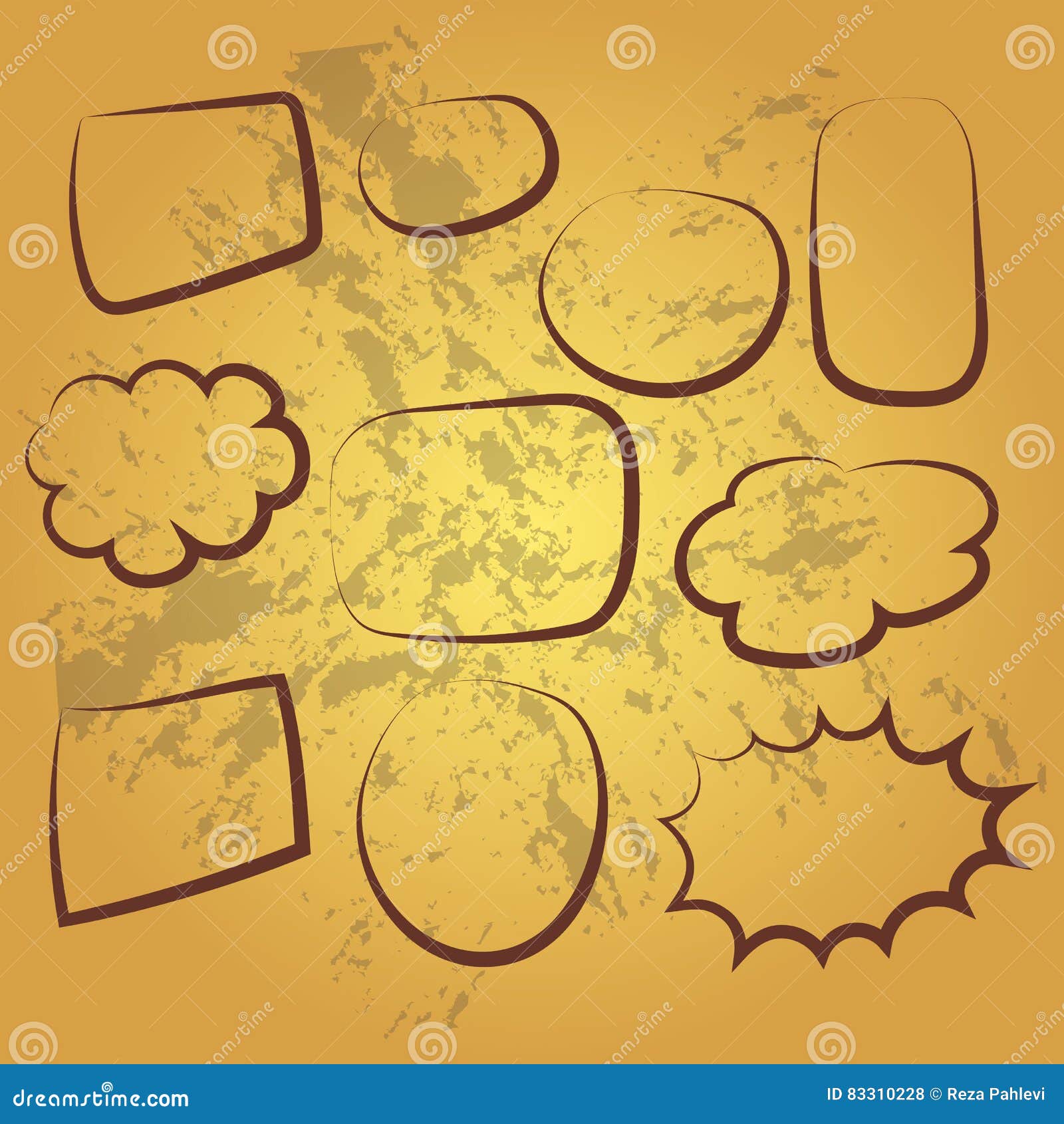 Cute Set of Blank Bubble Speech Design Illustration Stock Illustration ...