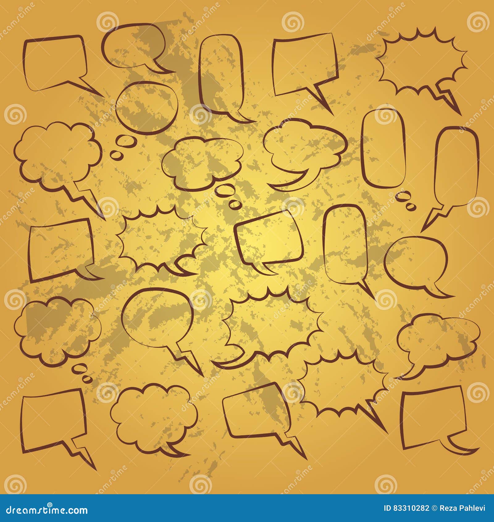 Cute Set of Blank Bubble Speech Design Illustration Stock Illustration ...