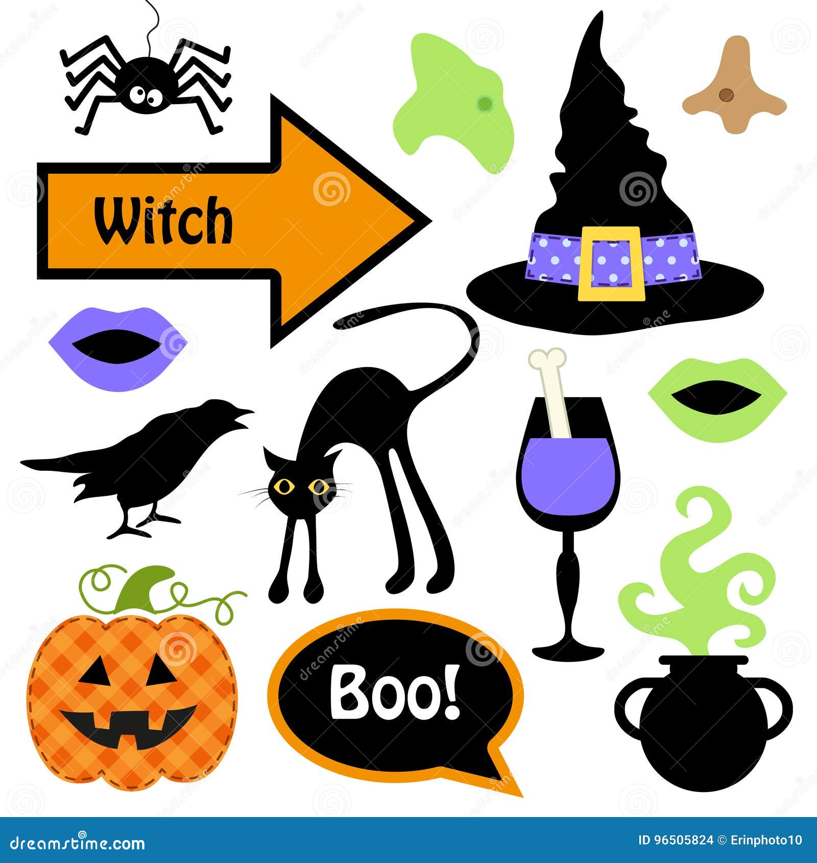 Cute Set of Halloween Witch Photo Booth Props - Grab a Prop and Strike ...