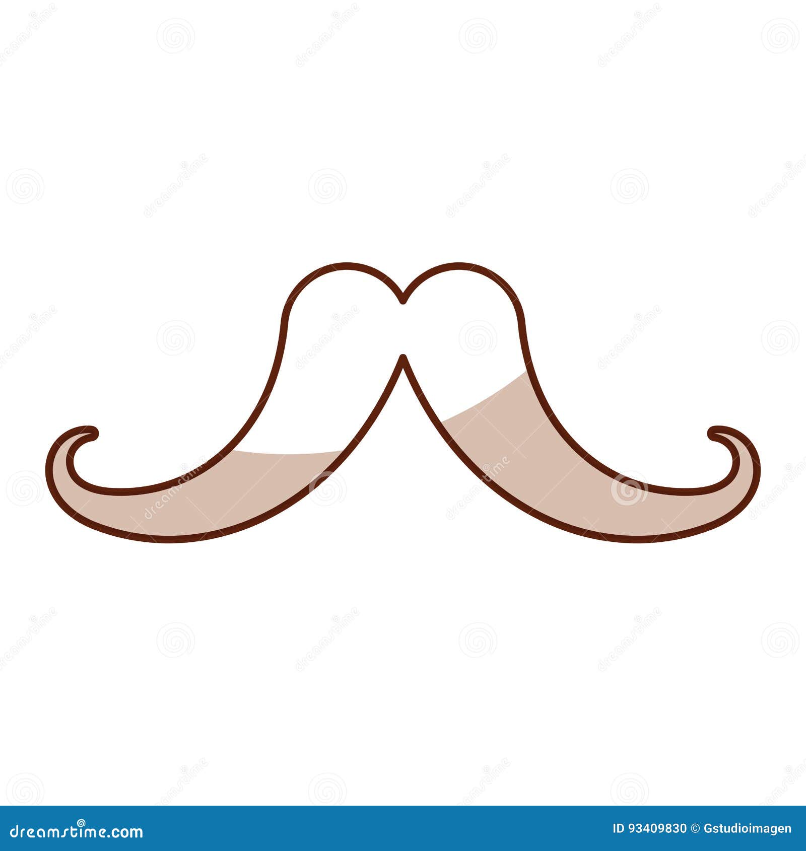 Cute Shadow Moustache Cartoon Stock Vector - Illustration of disguise ...