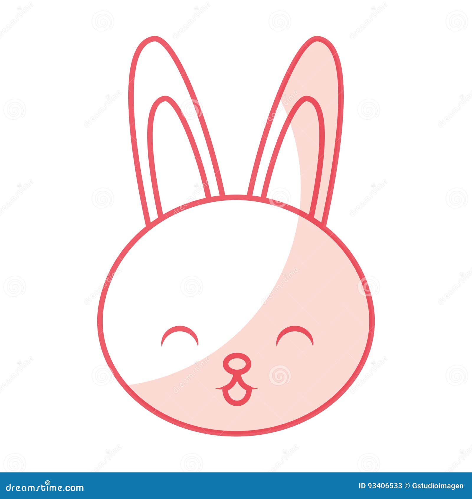 Cute shadow rabbit cartoon stock vector. Illustration of adorable ...