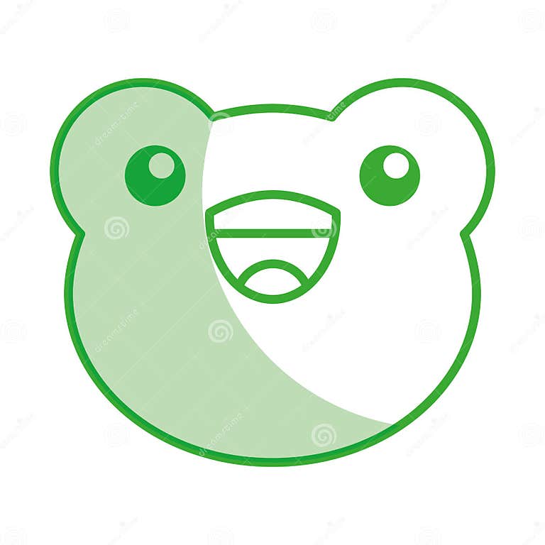 Cute Shadow Toad Face Cartoon Stock Vector - Illustration of character ...