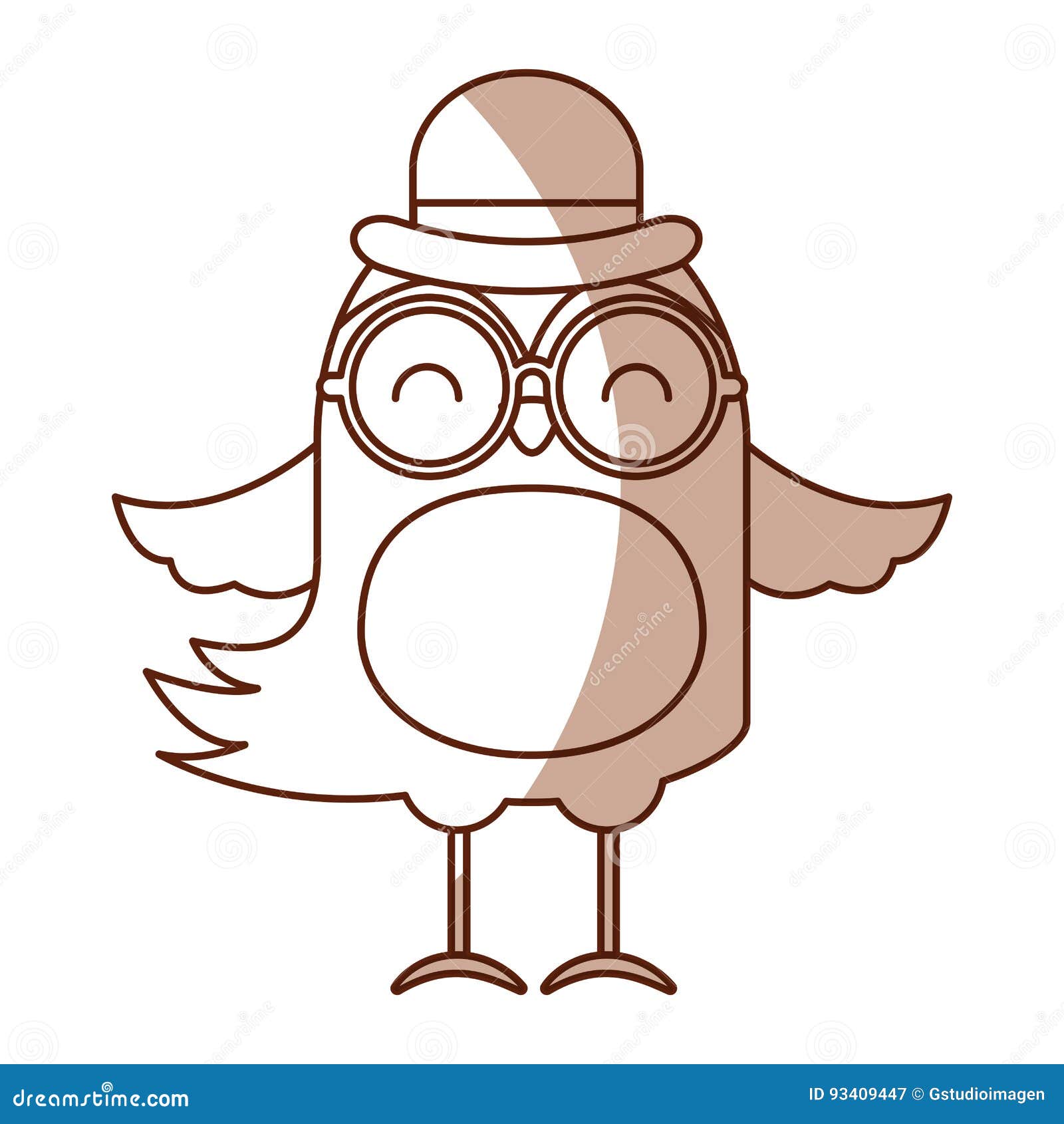 Cute shadow vintage bird stock vector. Illustration of dove - 93409447