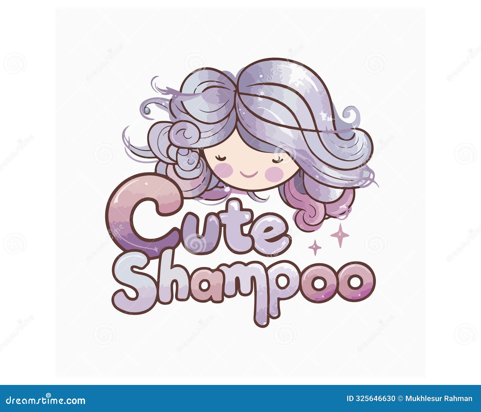 Cute Shampoo. stock illustration. Illustration of logo - 325646630