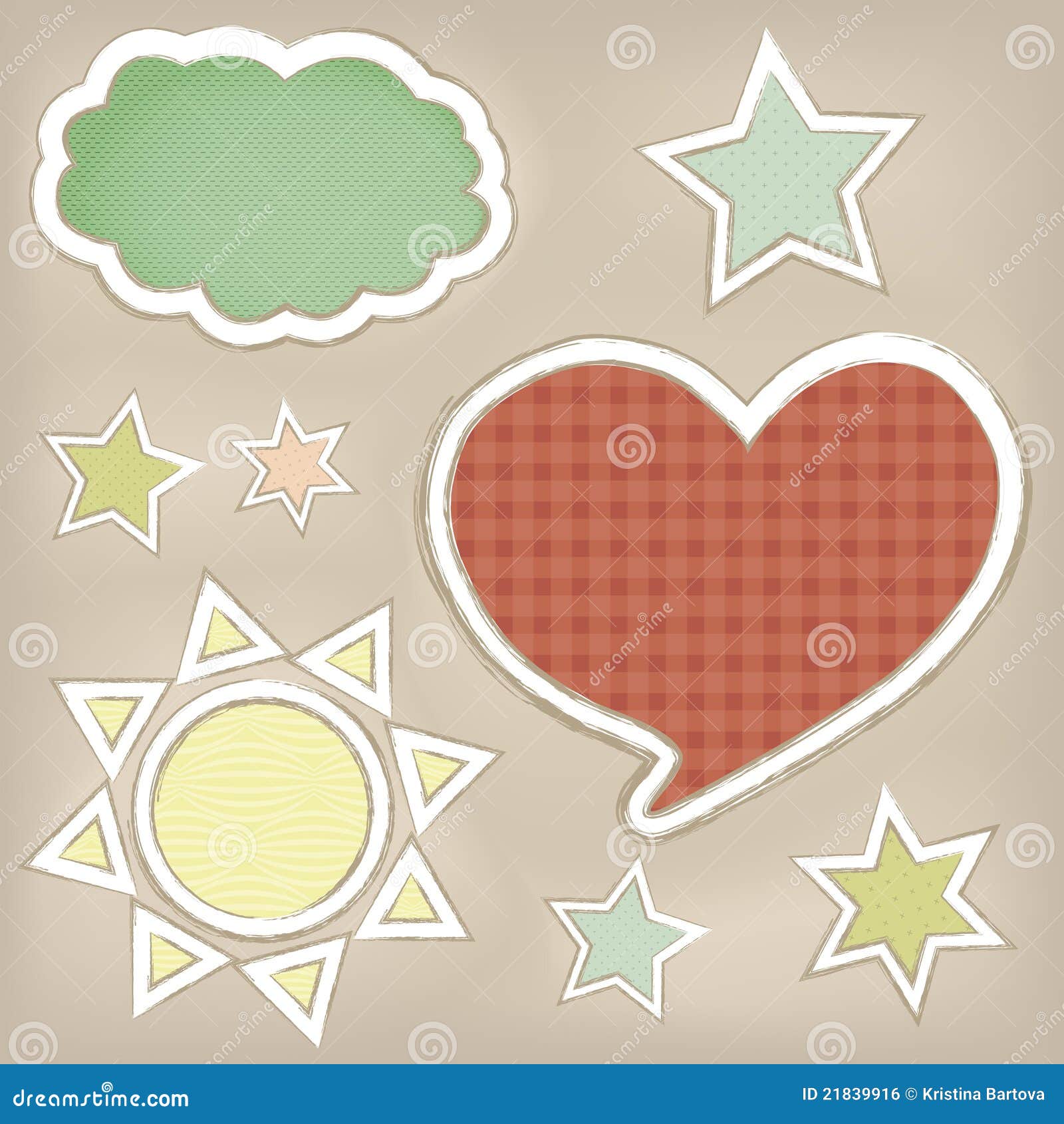 Cute shapes stock vector. Illustration of frame, children - 21839916