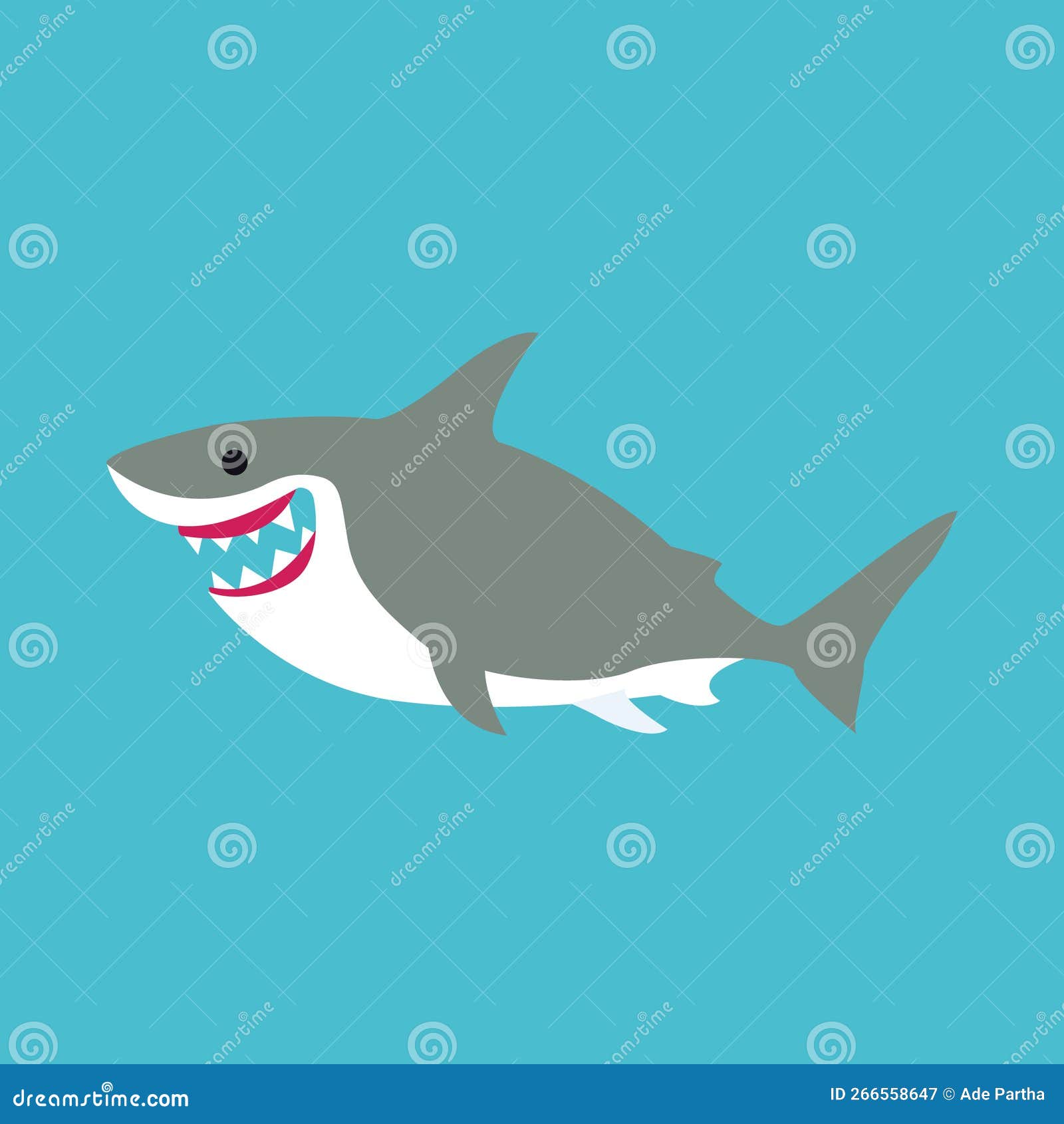 Cute Shark Vector Graphic Element Design Stock Illustration ...